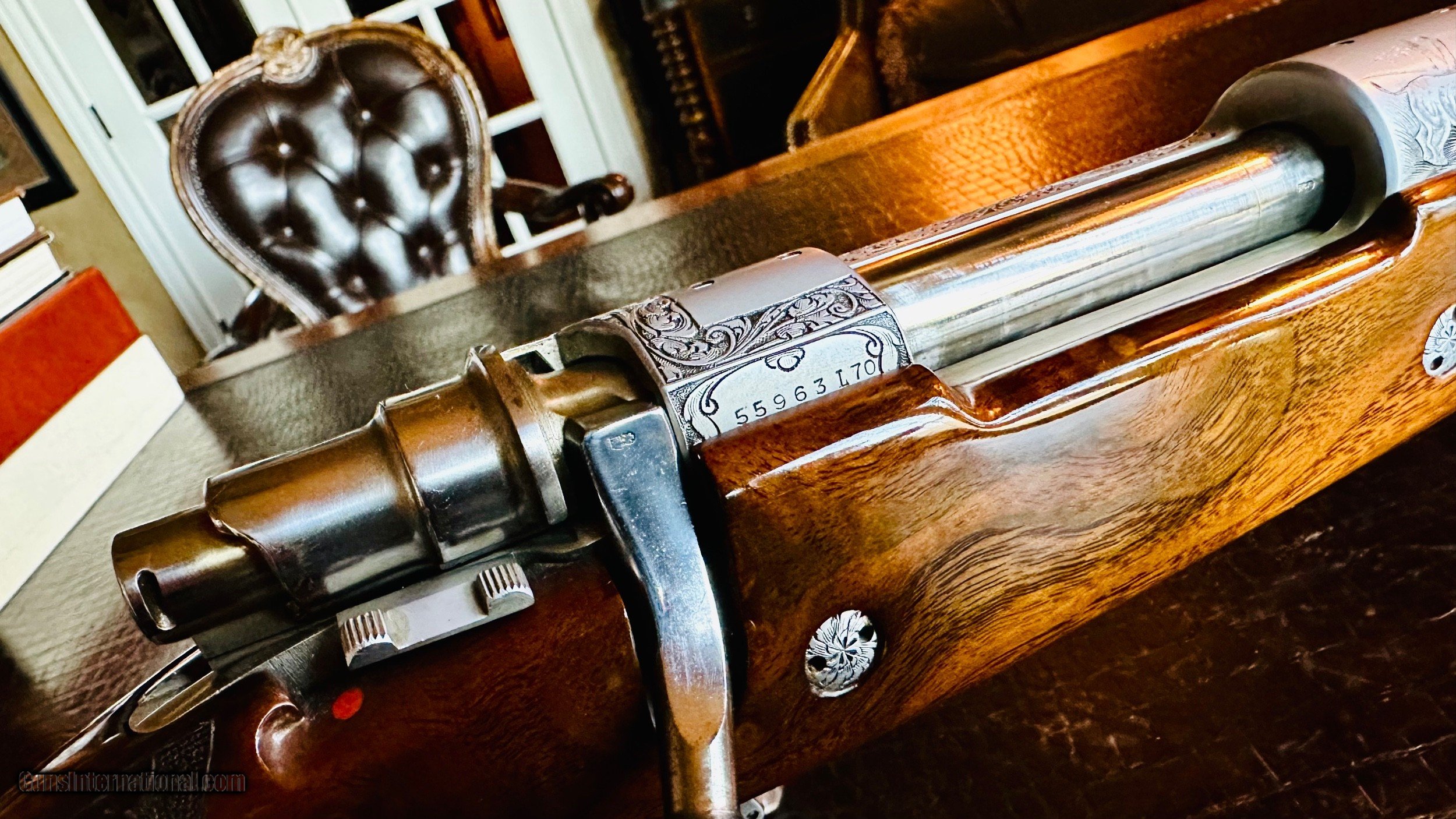 Browning Olympian .458 Win Mag - L. Lambert L. Corth Engraved - Salt ...