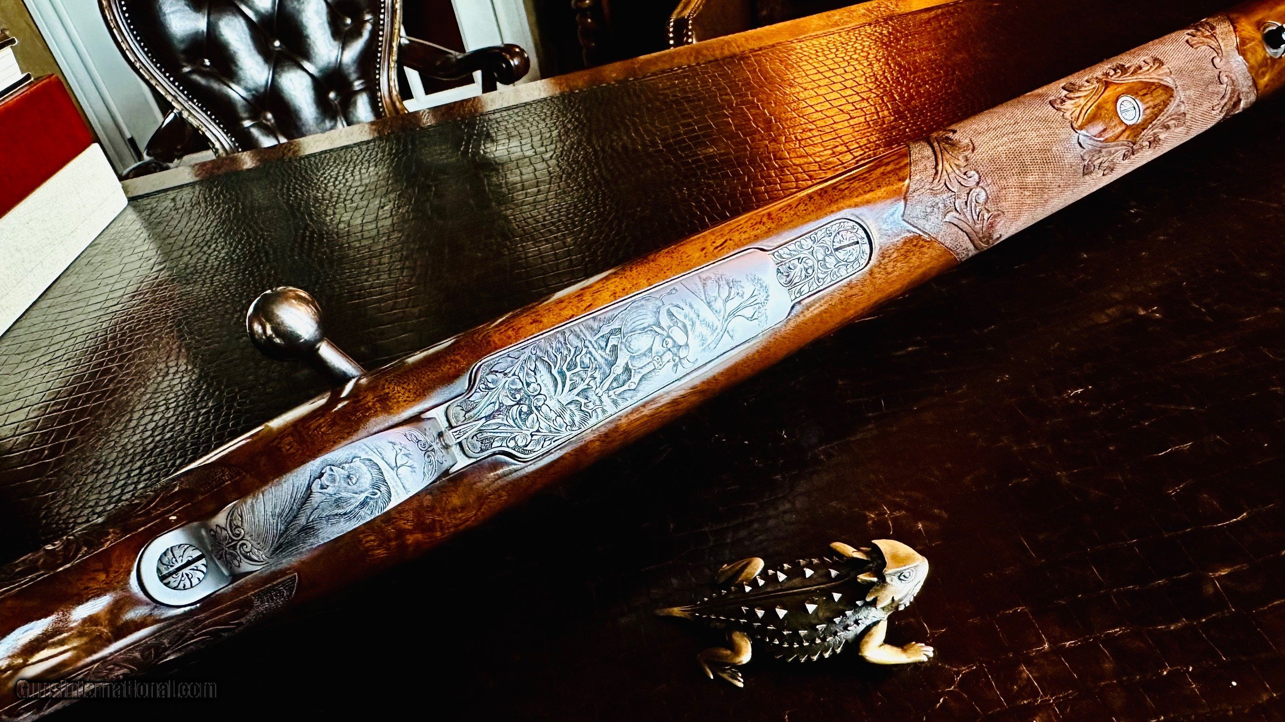 Browning Olympian .458 Win Mag - L. Lambert L. Corth Engraved - Salt ...