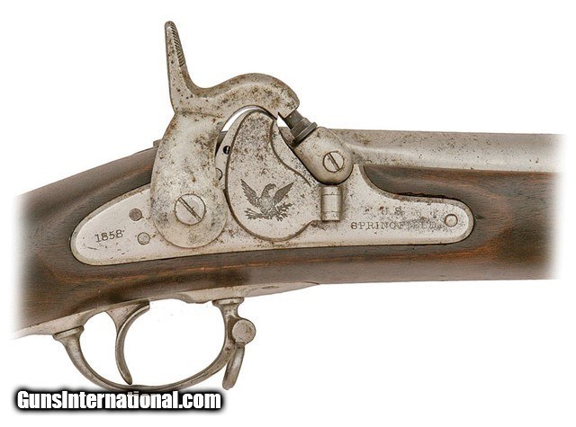 M1855 Springfield Percussion Musket 1858 and BAYONET... Civil War ...