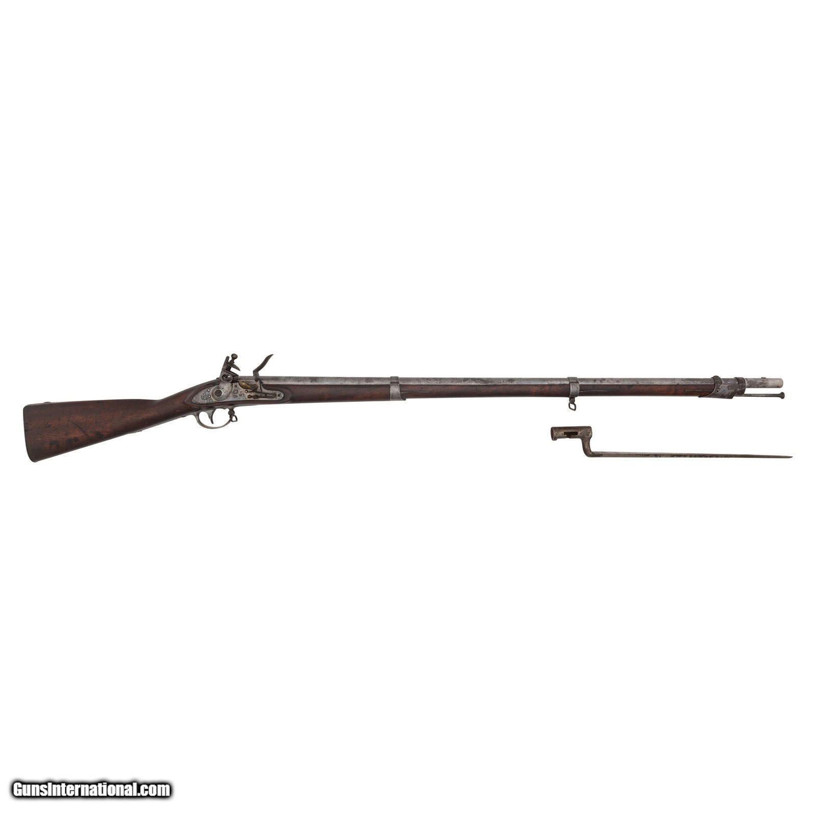 U.S. Model 1822/28 (1816 Type III) Flintlock Musket by Springfield with ...