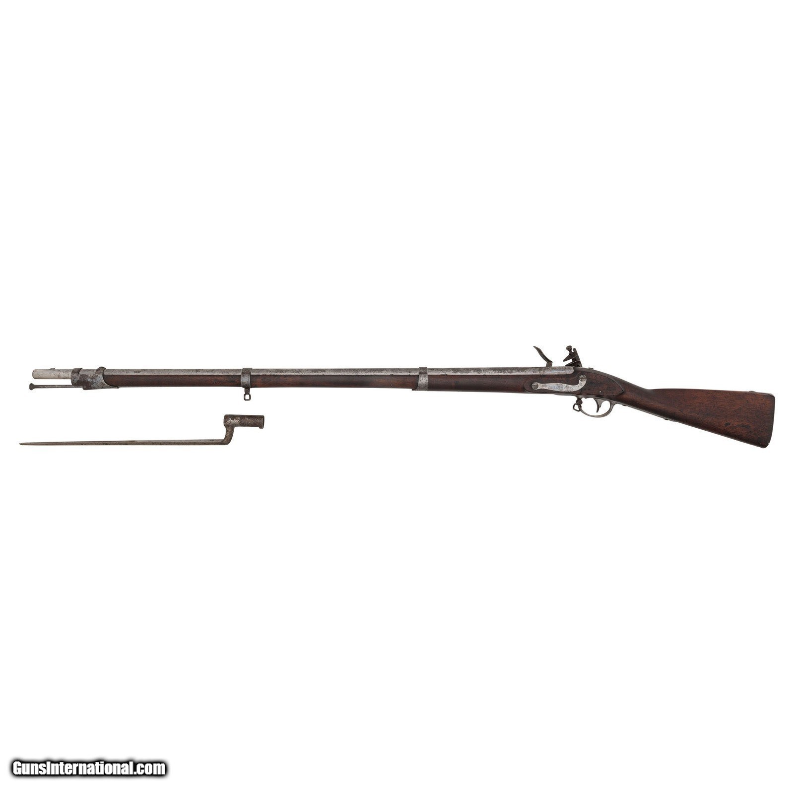 U.S. Model 1822/28 (1816 Type III) Flintlock Musket by Springfield with ...