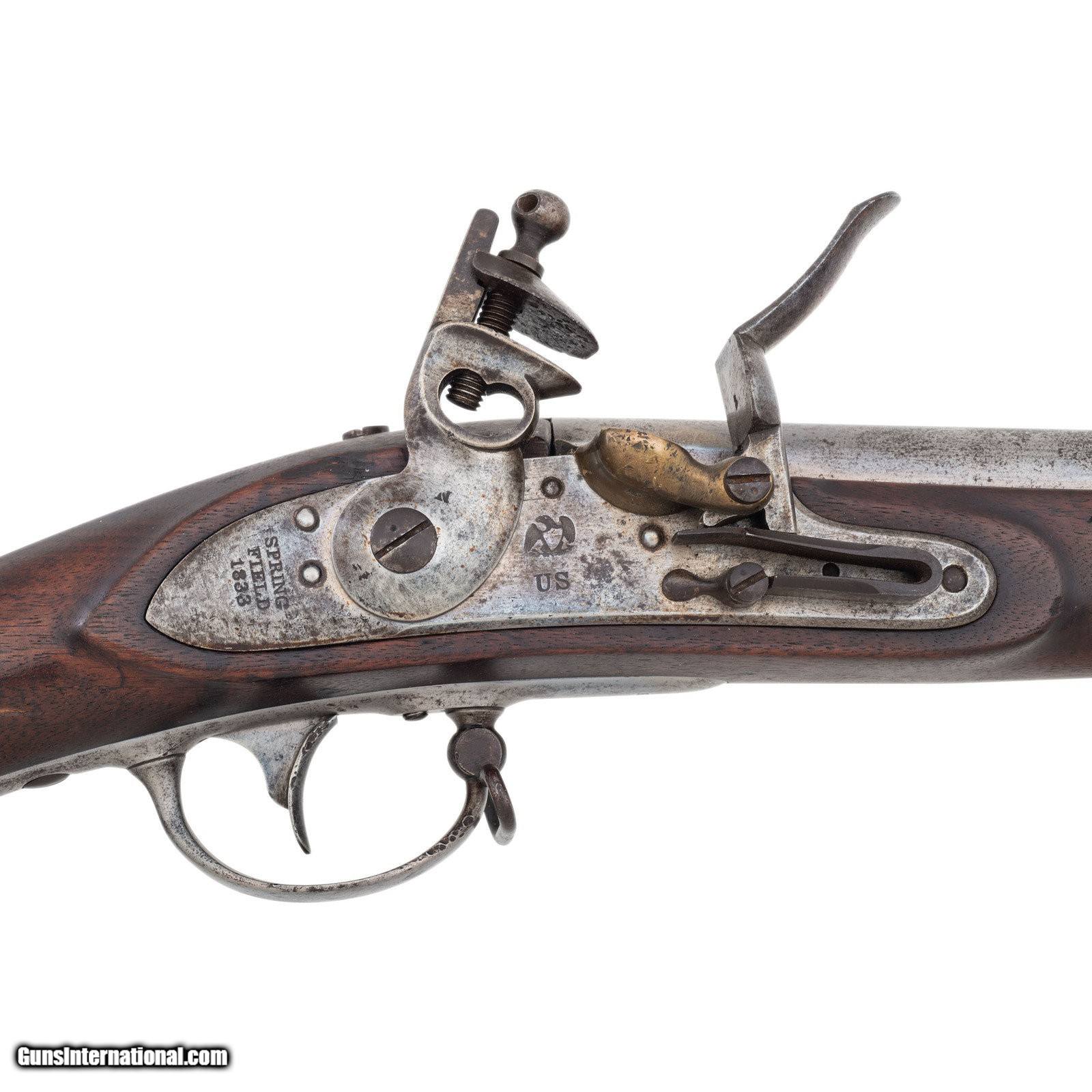 U.S. Model 1822/28 (1816 Type III) Flintlock Musket by Springfield with ...