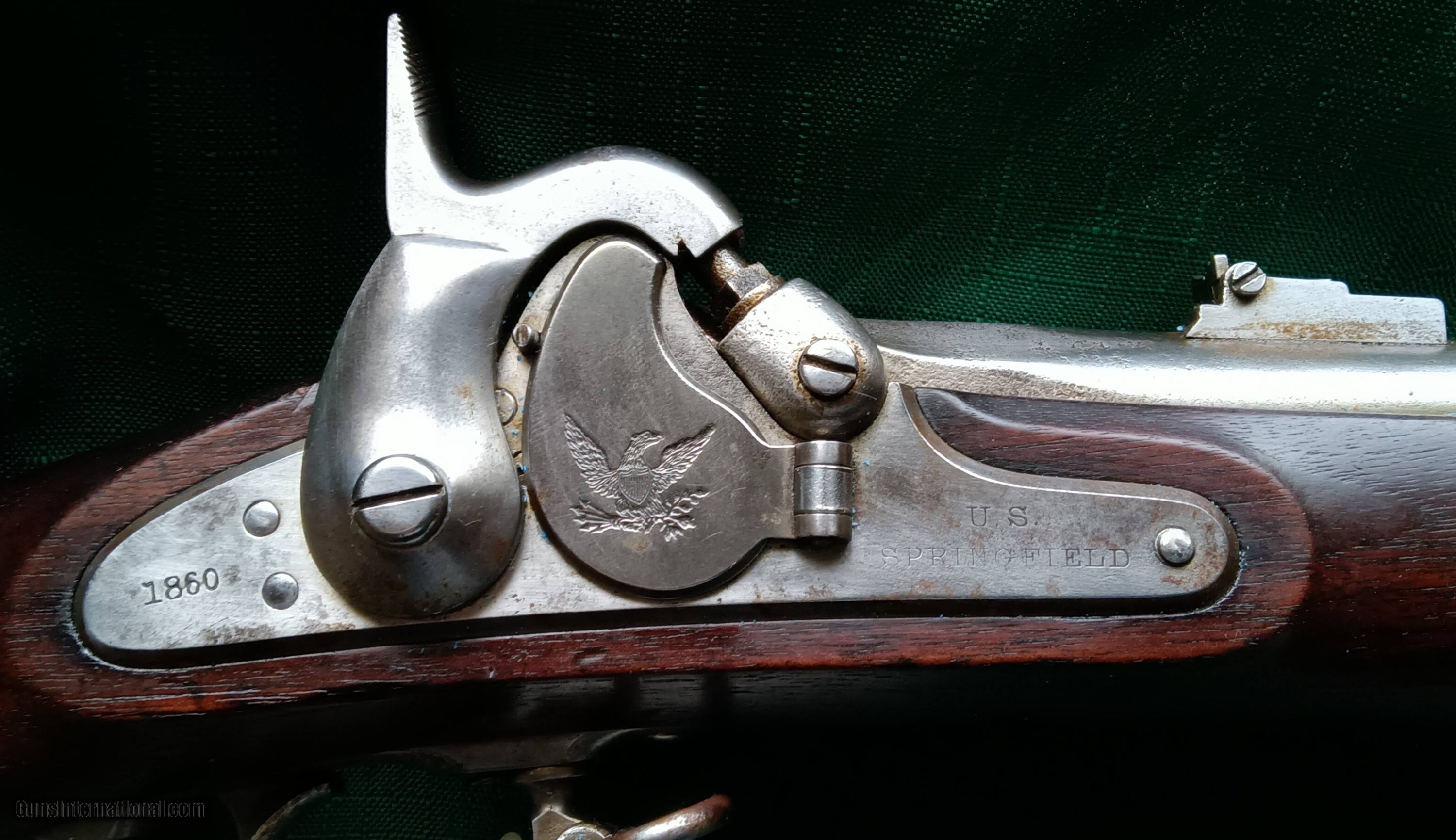 US Model 1855 Rifle Musket by Springfield Dated 1860 ... CIVIL WAR ...