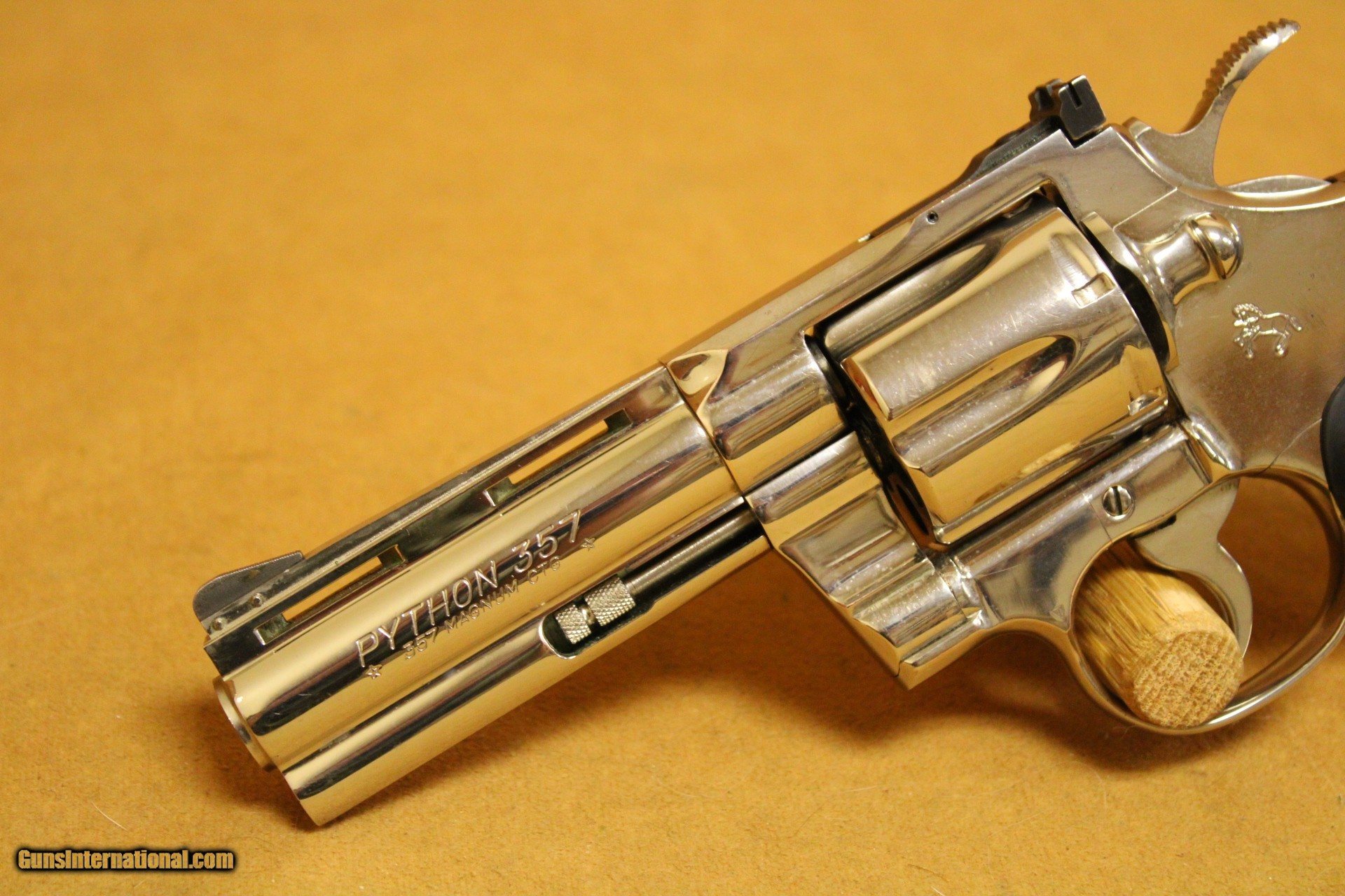 Vintage Colt Python (Nickel, 357 Magnum, 4-inch, Mfg 1977)