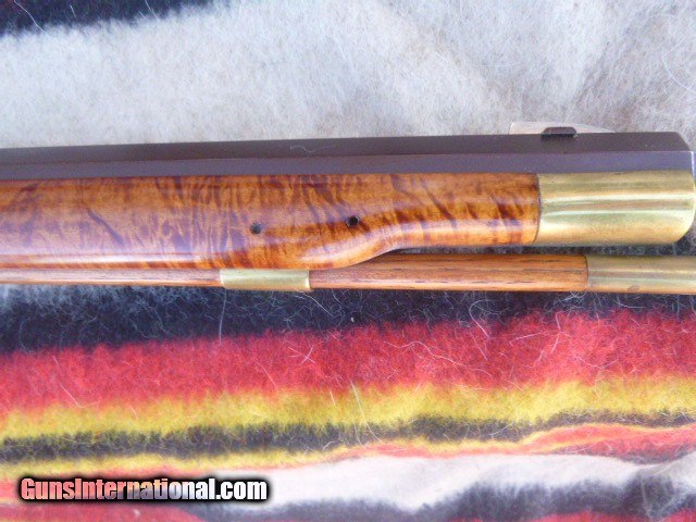 Custom .54 Flintlock Plains rifle with Beautiful stock, Leman type rifle