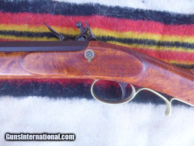Custom .54 Flintlock Plains rifle with Beautiful stock, Leman type rifle