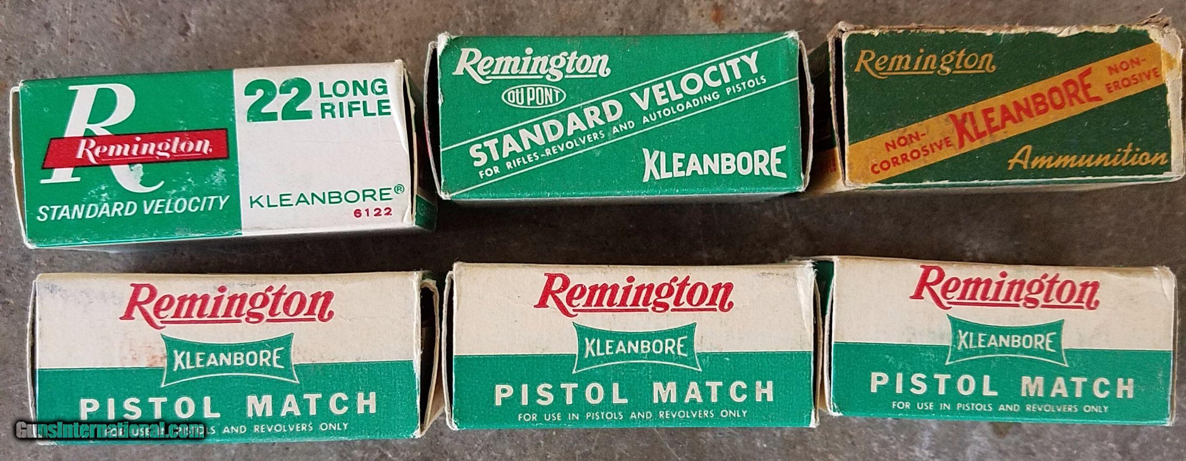 Remington & Winchester Vintage 22 Ammo..11 varied full boxes..