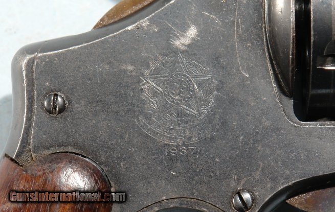 SMITH & WESSON MODEL 1917 / 1937 BRAZILIAN CONTRACT .45 ACP HAND EJECTOR REVOLVER W/FACTORY LETTER.
