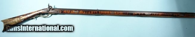 ORNATE HUNTINGDON COUNTY, PENNSYLVANIA PERCUSSION LONG RIFLE SIGNED J ...