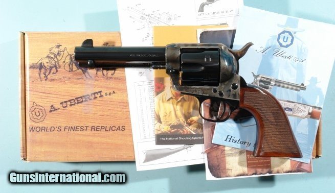 UBERTI TAYLORS & CO. MODEL 1874 SAA SMOKE WAGON .44-40 4 3/4" BLUE ...