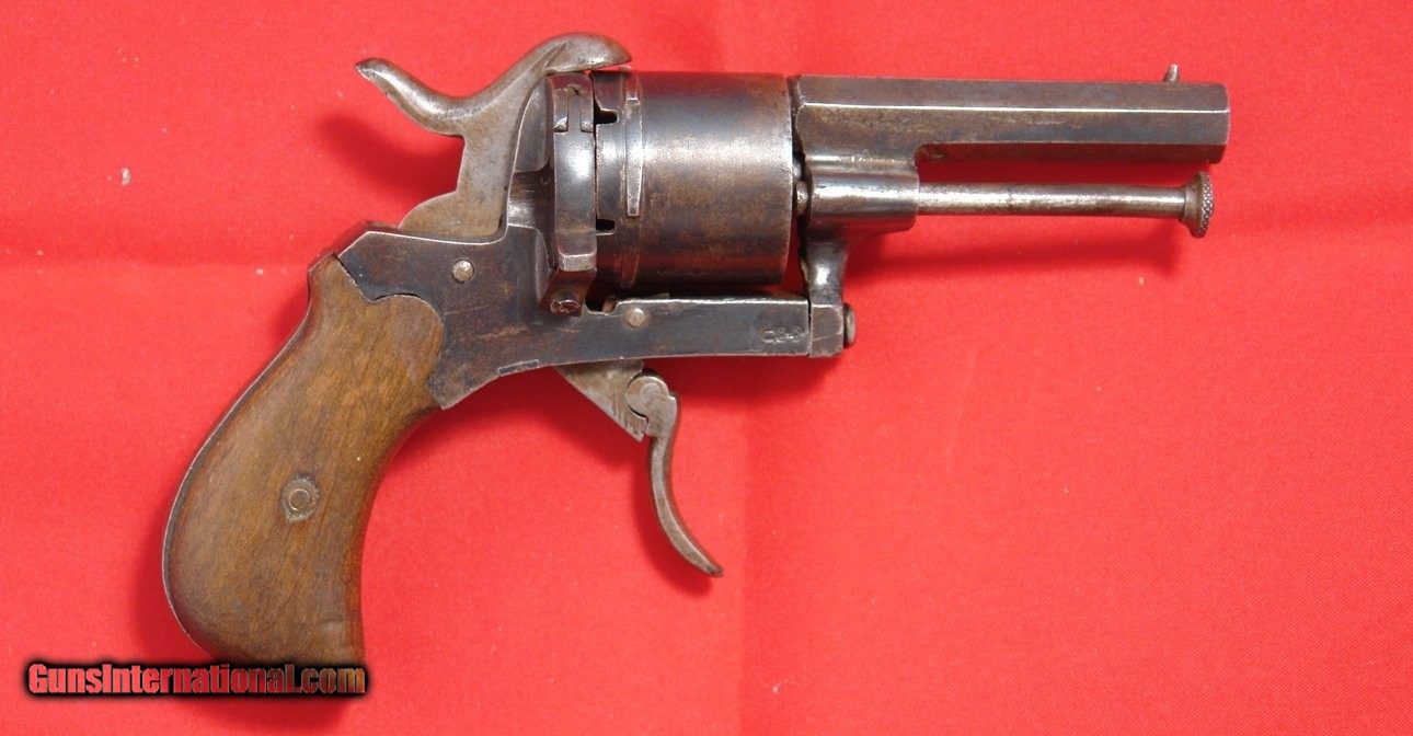 GERMAN PINFIRE 7MM DOUBLE ACTION POCKET REVOLVER CIRCA 1860’S-70’S.