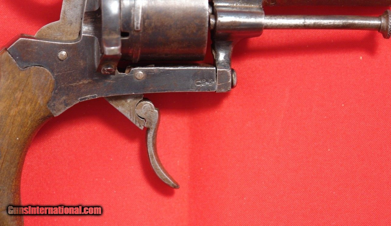 GERMAN PINFIRE 7MM DOUBLE ACTION POCKET REVOLVER CIRCA 1860’S-70’S.