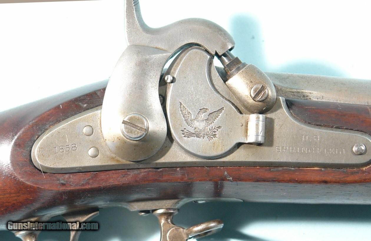 SUPERIOR CIVIL WAR SPRINGFIELD U.S. MODEL 1855 RIFLE-MUSKET DATED 1858.