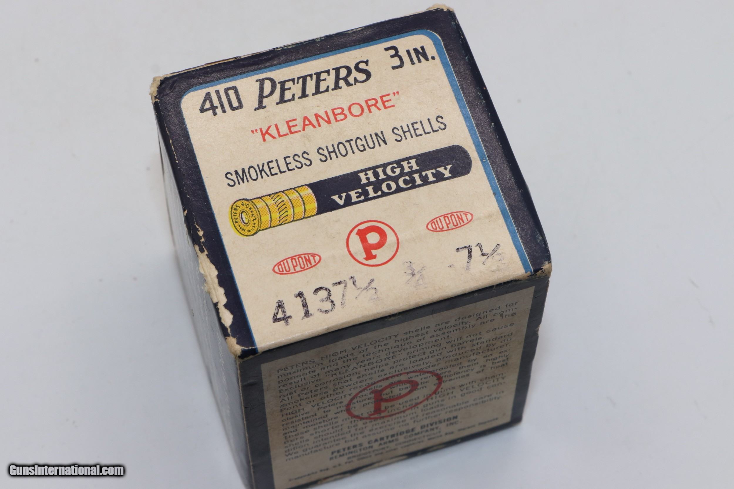 Peters .410 Ga High Velocity Paper Shot Shells - Full Correct Box