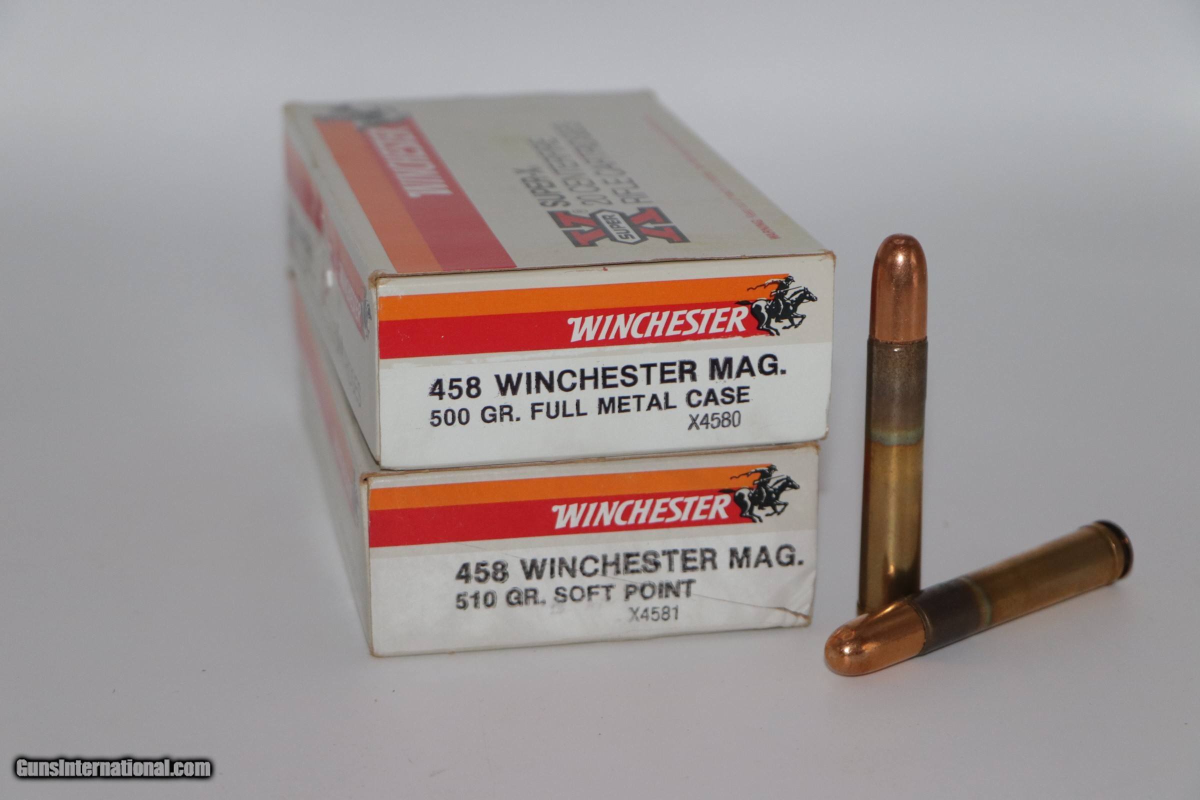 Winchester 458 Winchester Mag 500 Gr. FMC & 510 Gr. SP - 40 Rounds