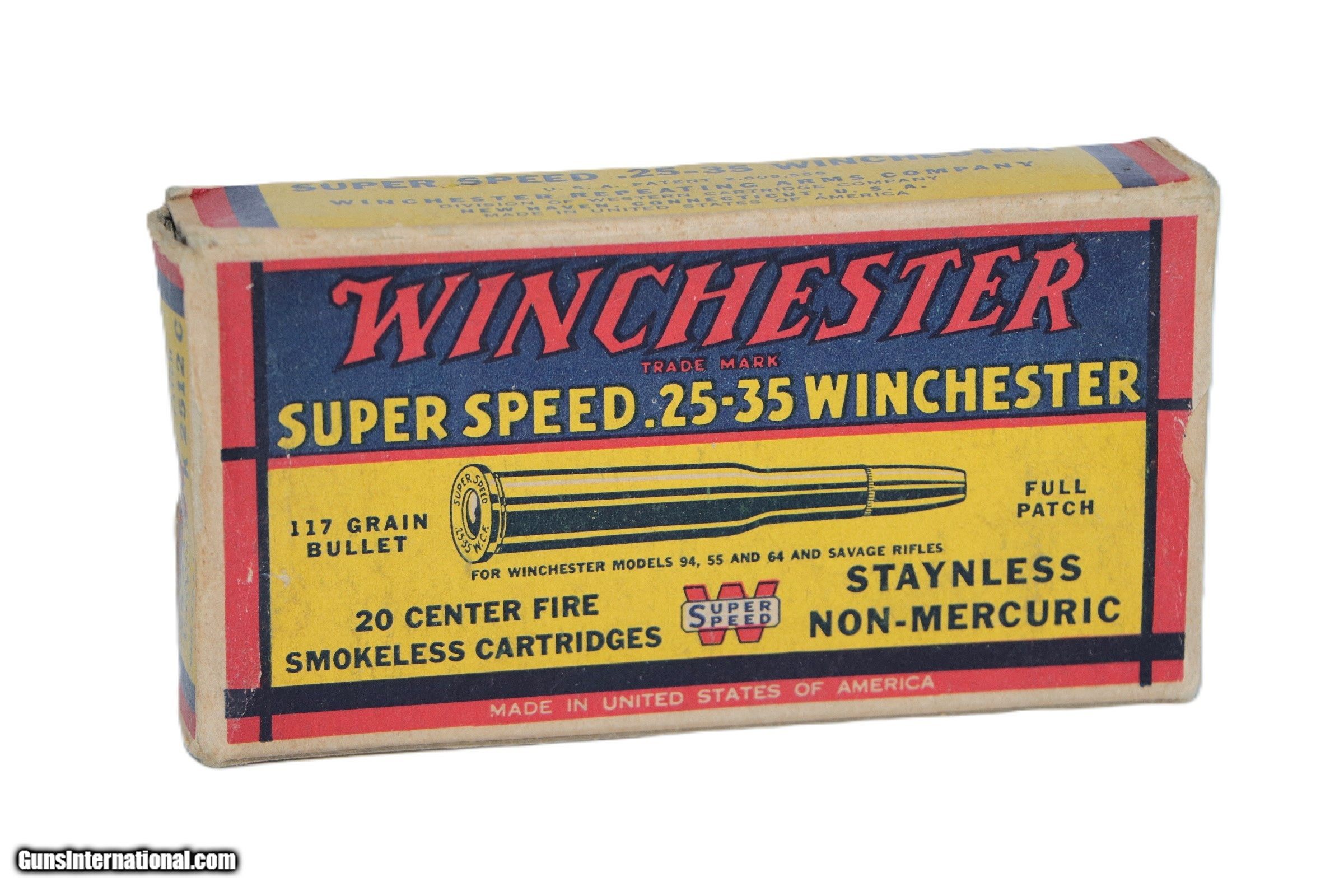 Winchester Super Speed 25-35 Win 117 Gr. Full Patch - 20 Rds
