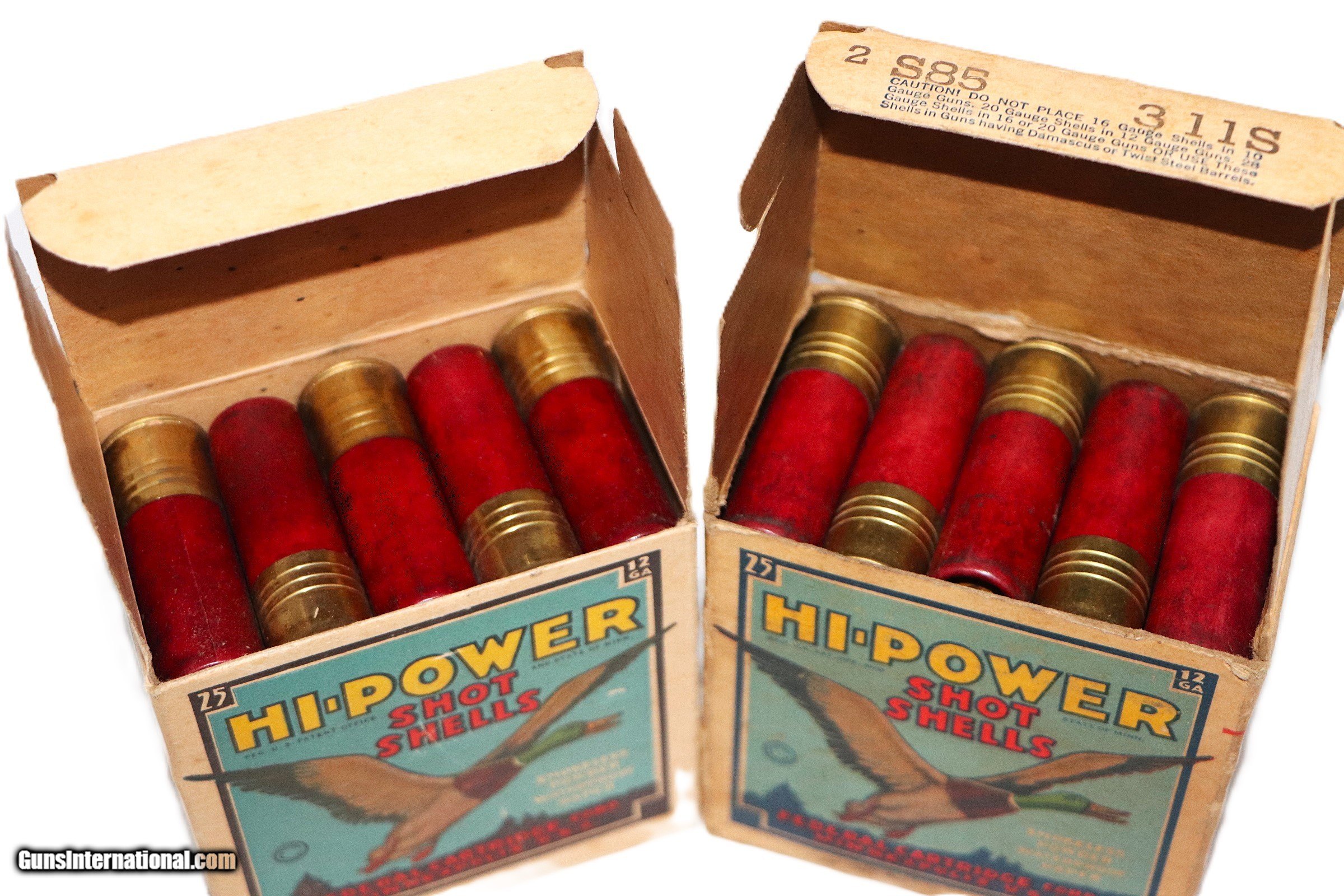 Federal Hi-Power 12 Gauge Vintage Shot Shell Boxes - 50 Rounds for sale