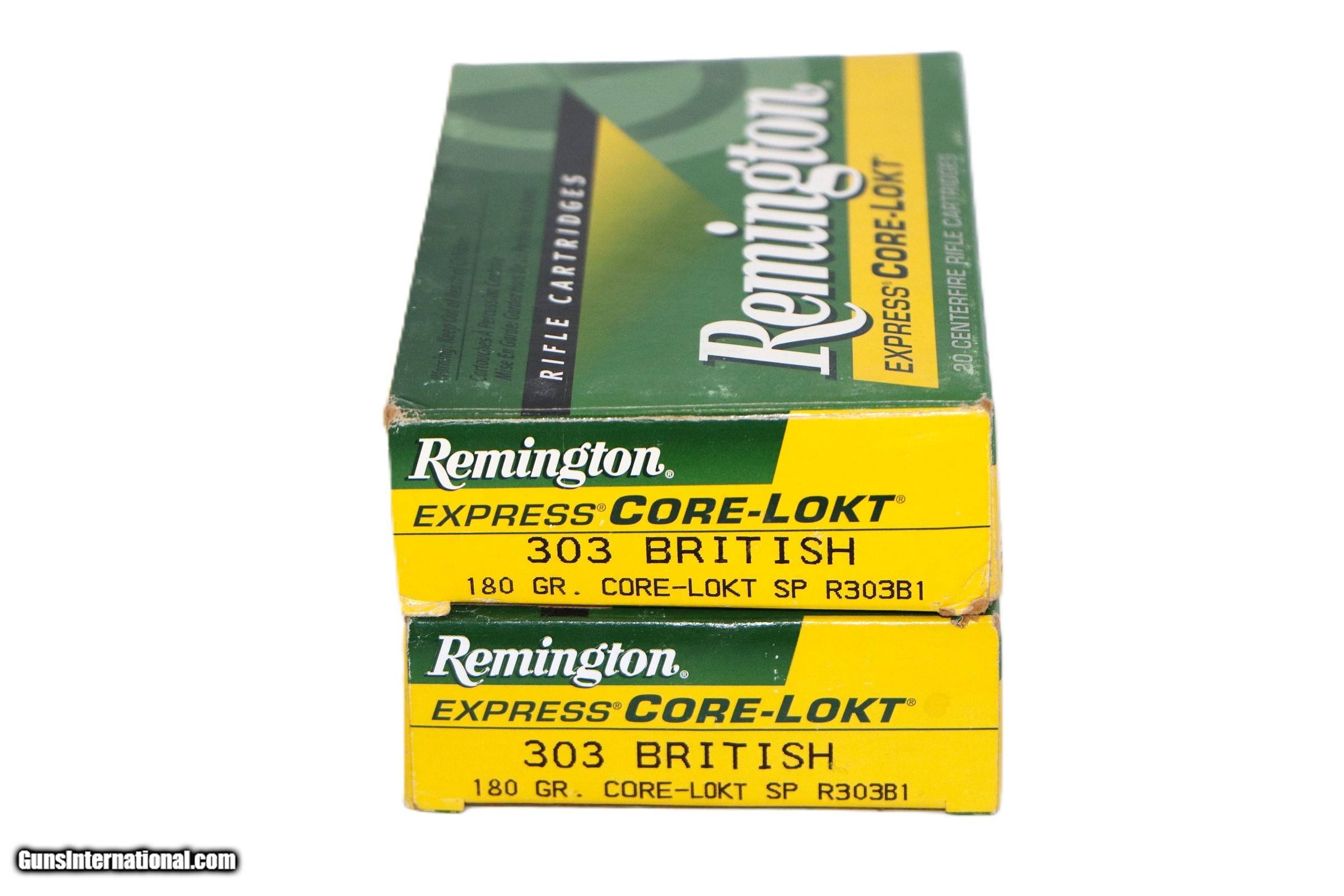 Remington Express Core-Lokt 303 British 180 Grain SP - 40 Rounds