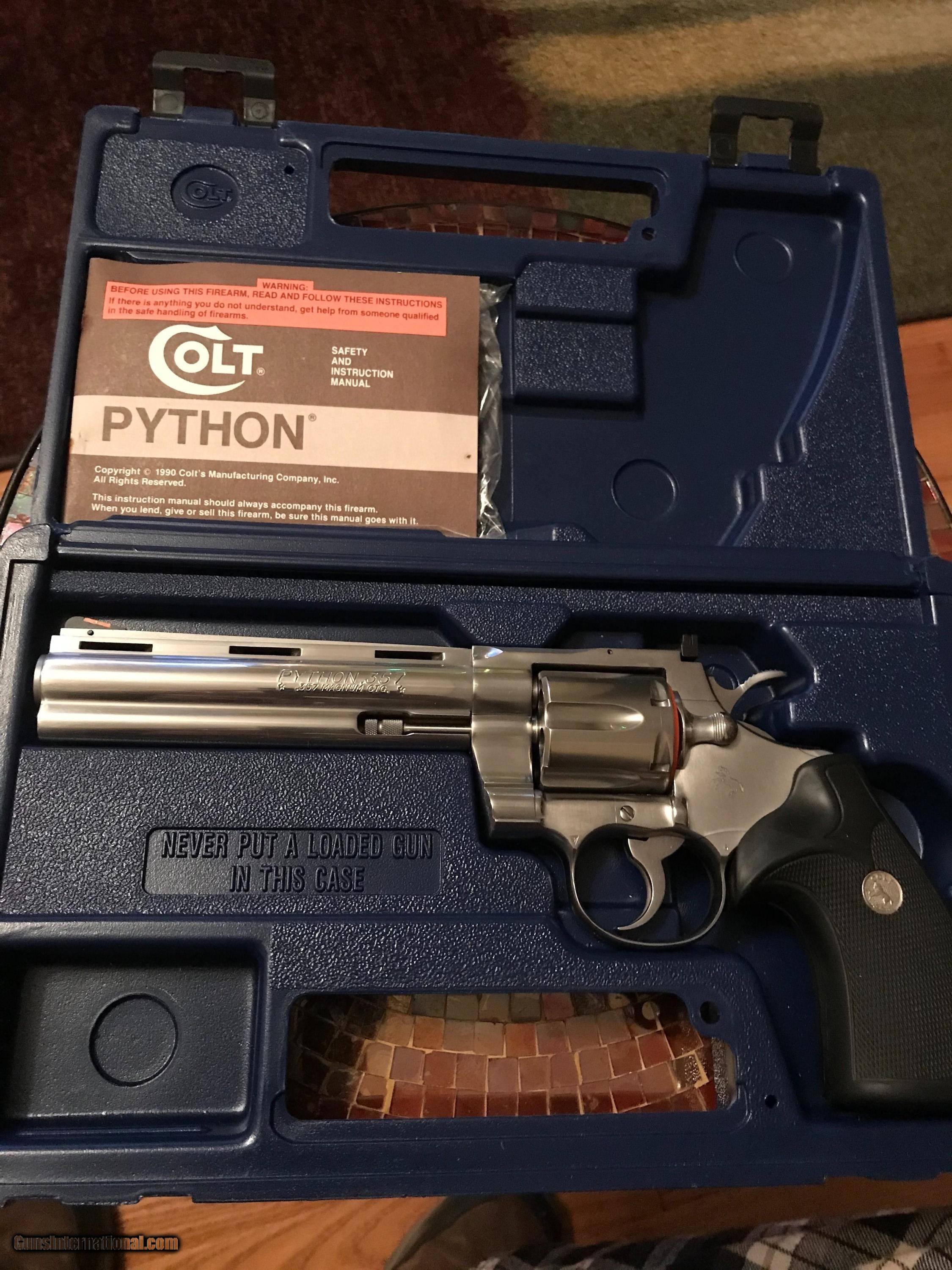 Colt Python (6in, stainless, orig. box)