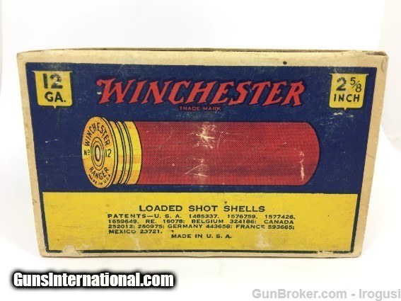 Winchester Ranger 12 ga Paper Shotshells Vintage FULL BOX
