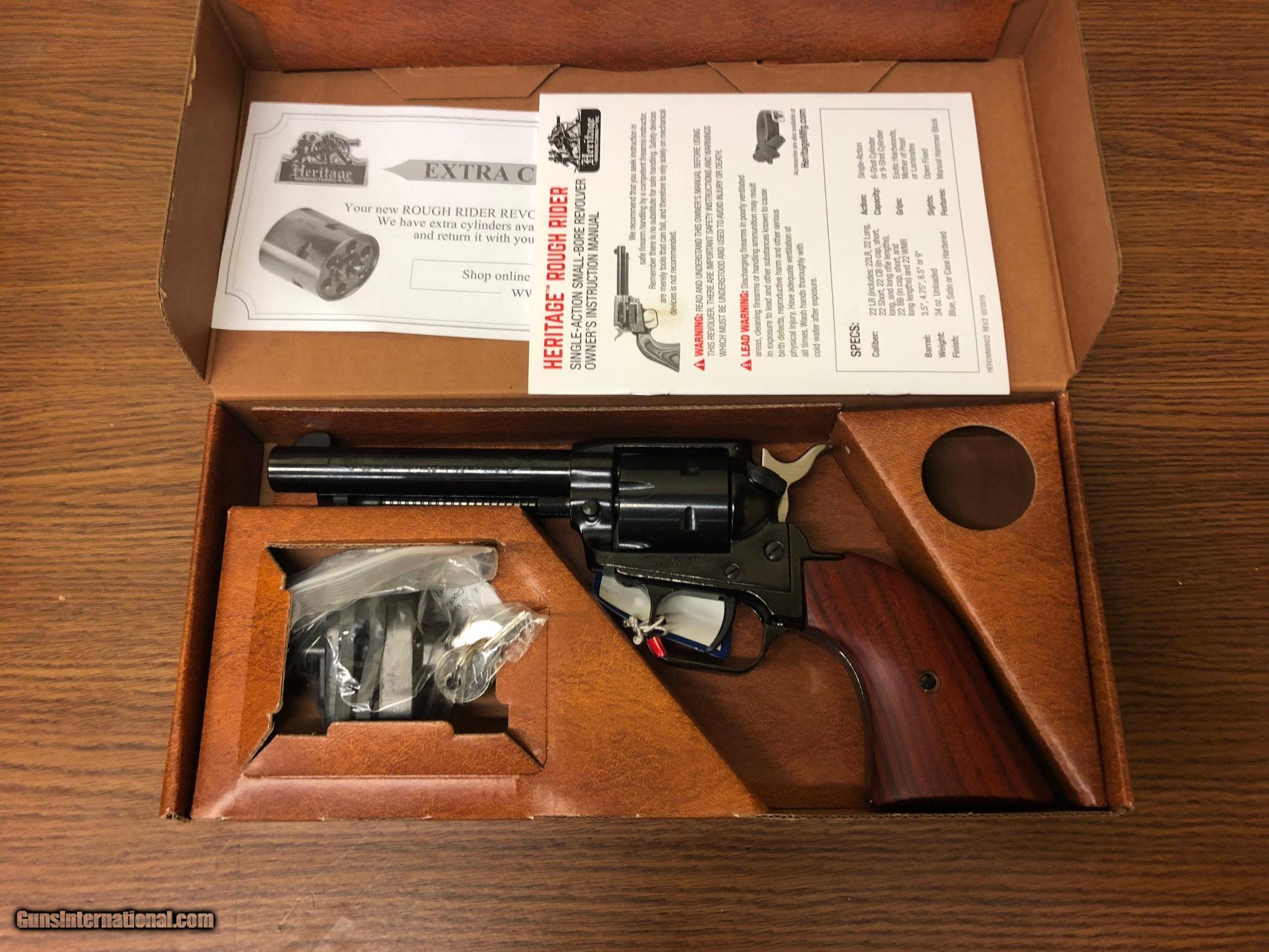 Heritage Rough Rider Single Action Rimfire Revolver RR22B4, 22 LR