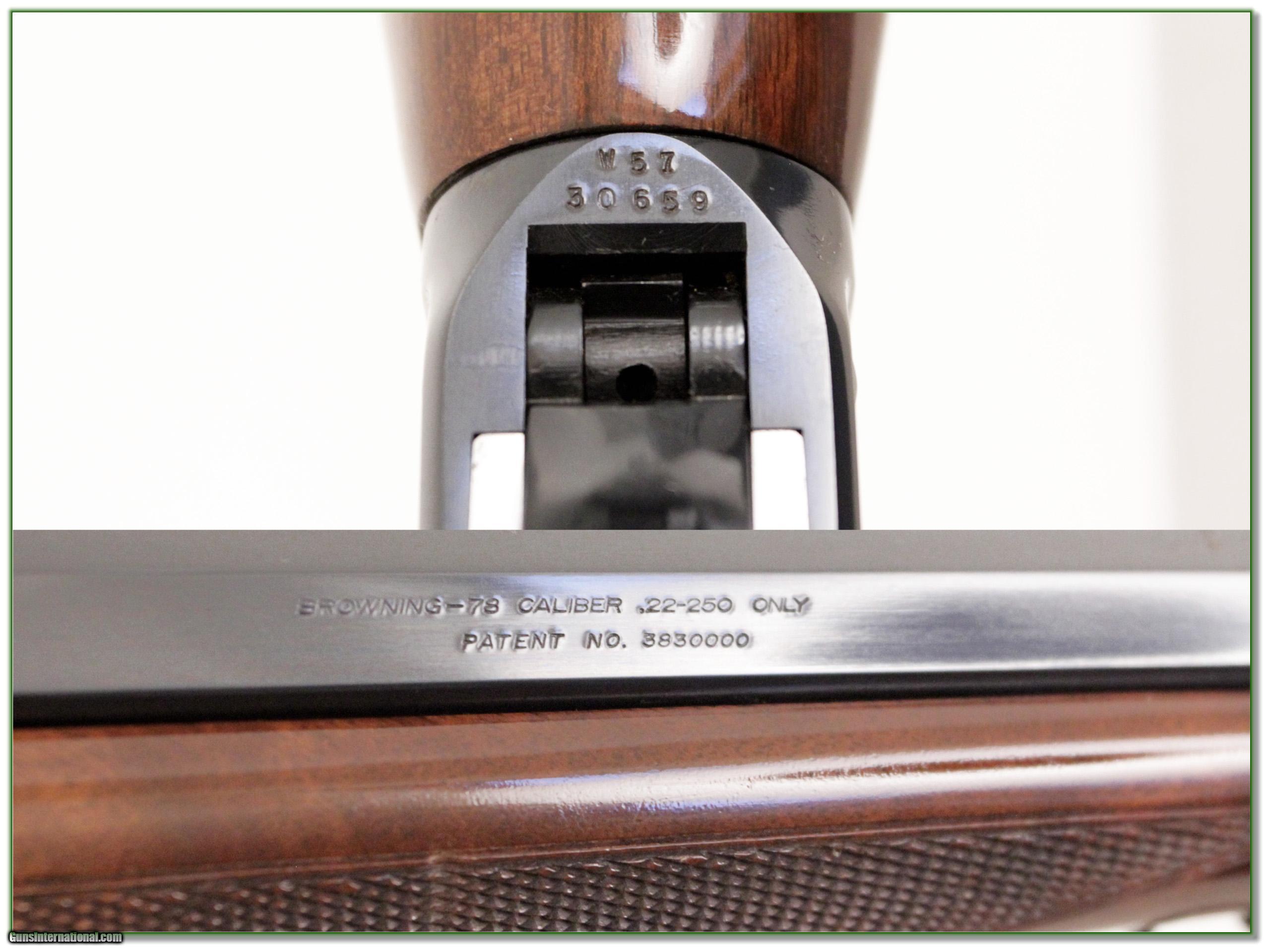 Browning Model 78 22-250 Octagonal barrel Exc Cond!