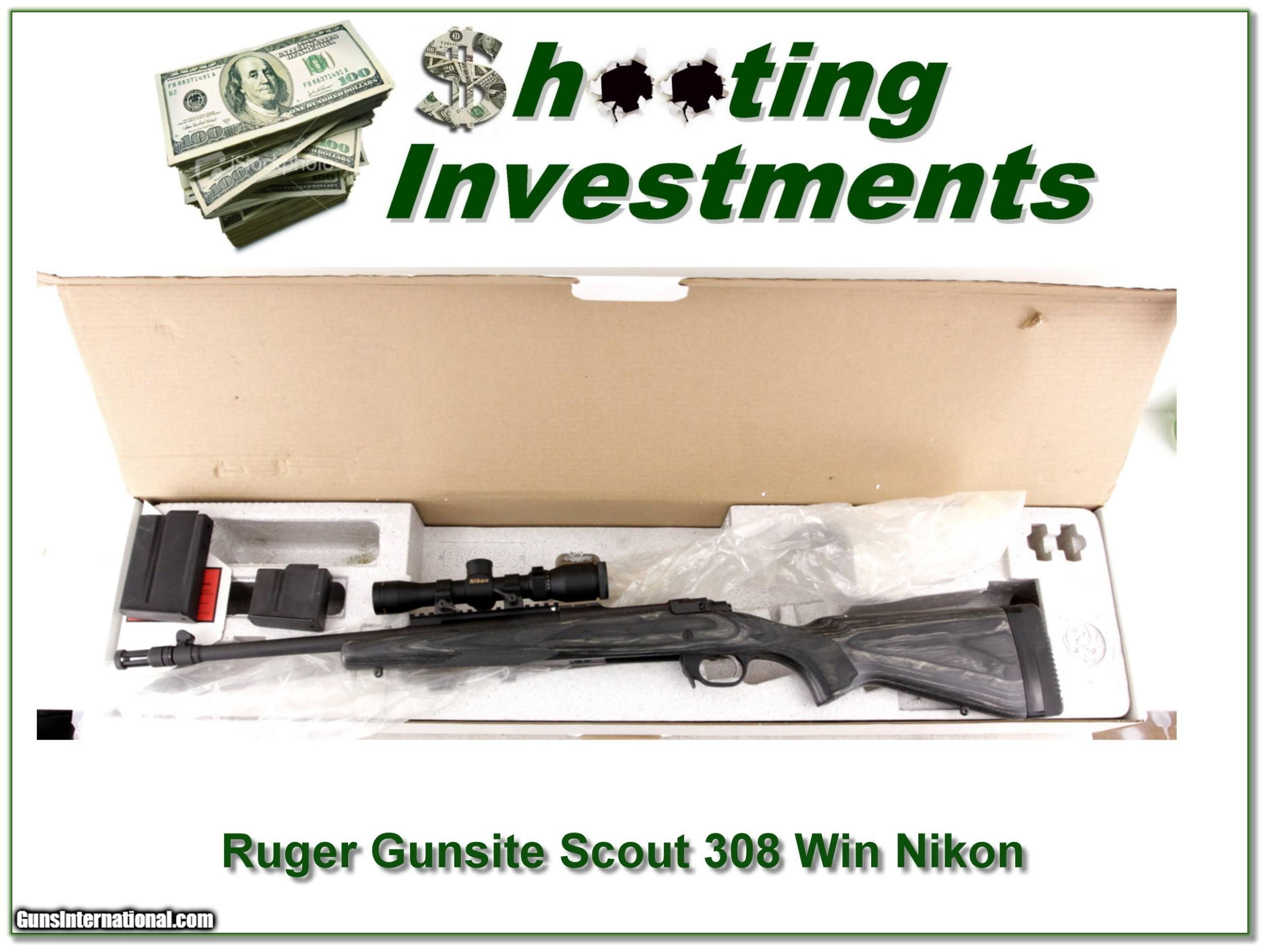Ruger Gunsite Scout 308 Win w/ Nikon Encore in box