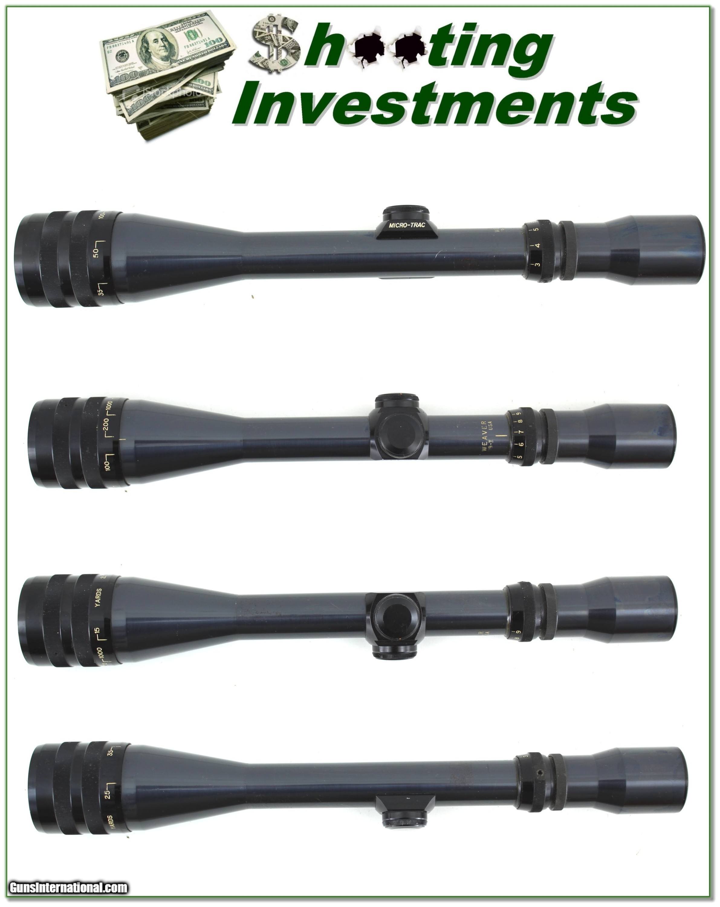 Vintage Weaver V9-II USA 3-9 AO GLOSS rifle scope Collector Condition!