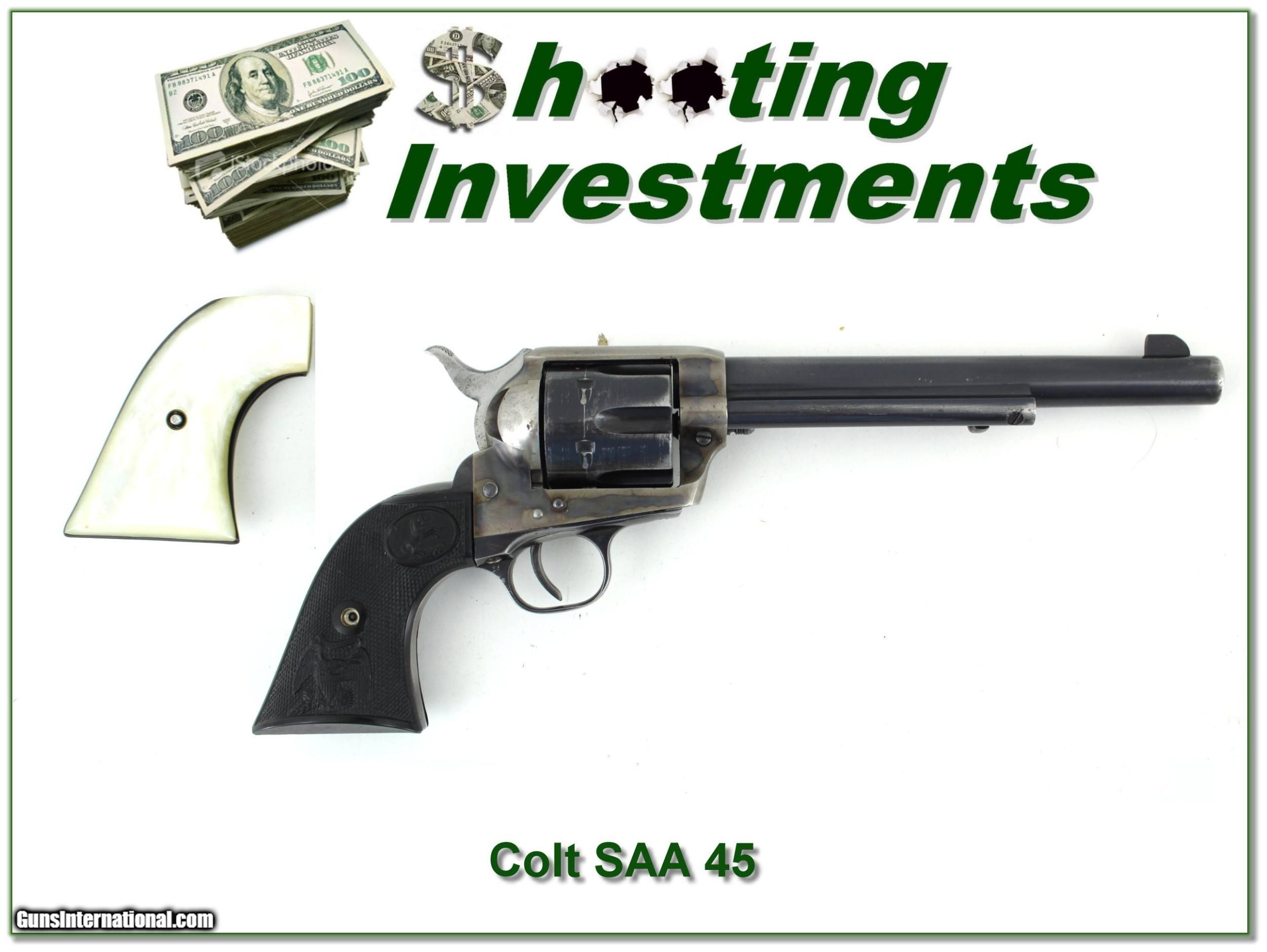 Colt SAA 45 1957 7,.5 in 2 sets of grips