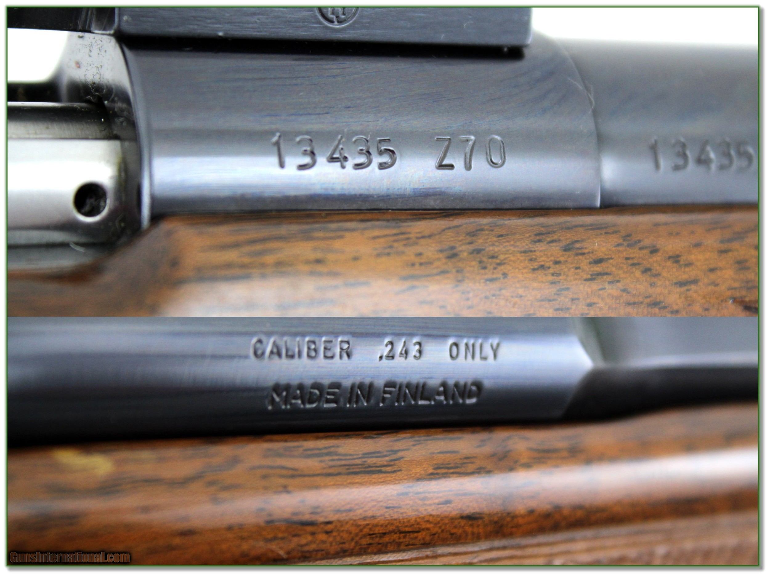 Browning Belgium Safari Grade 243 Sako action octagonal barrel Exc Cond