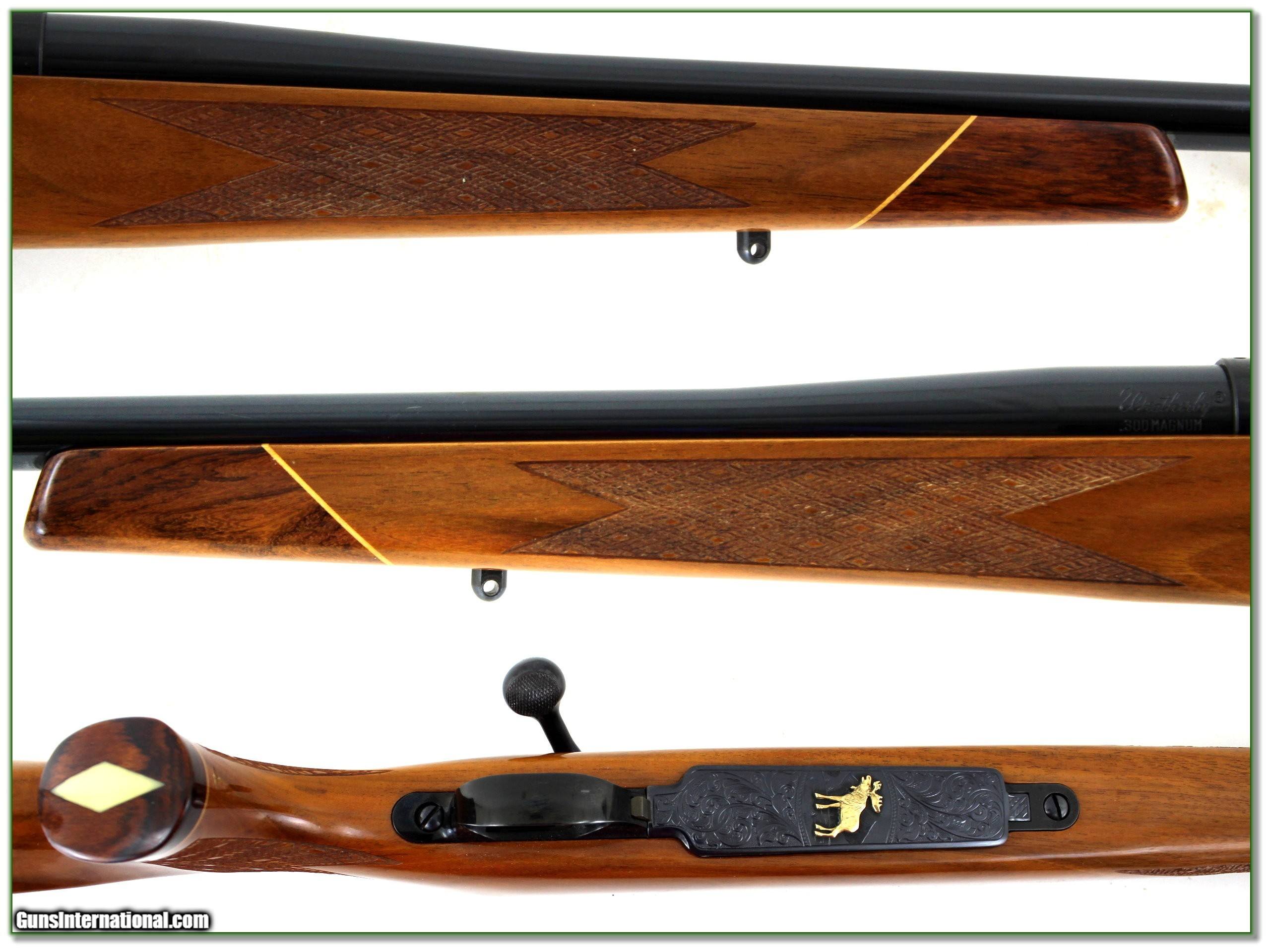 Weatherby Mark V Custom Shop 300 26in Crown engraved floorplate unfired