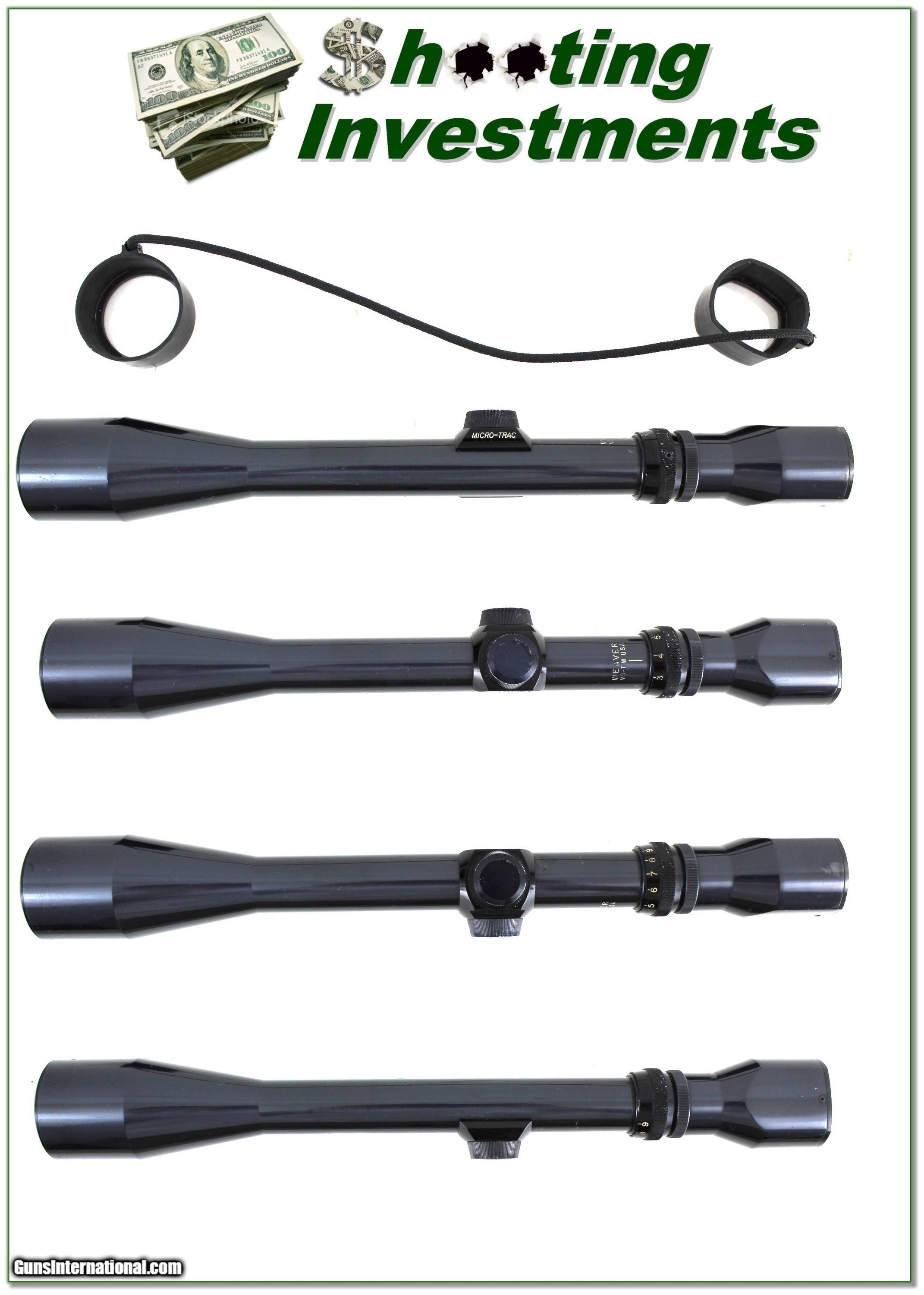 Vintage Weaver V9-II W USA 3-9 AO GLOSS rifle scope factory covers!