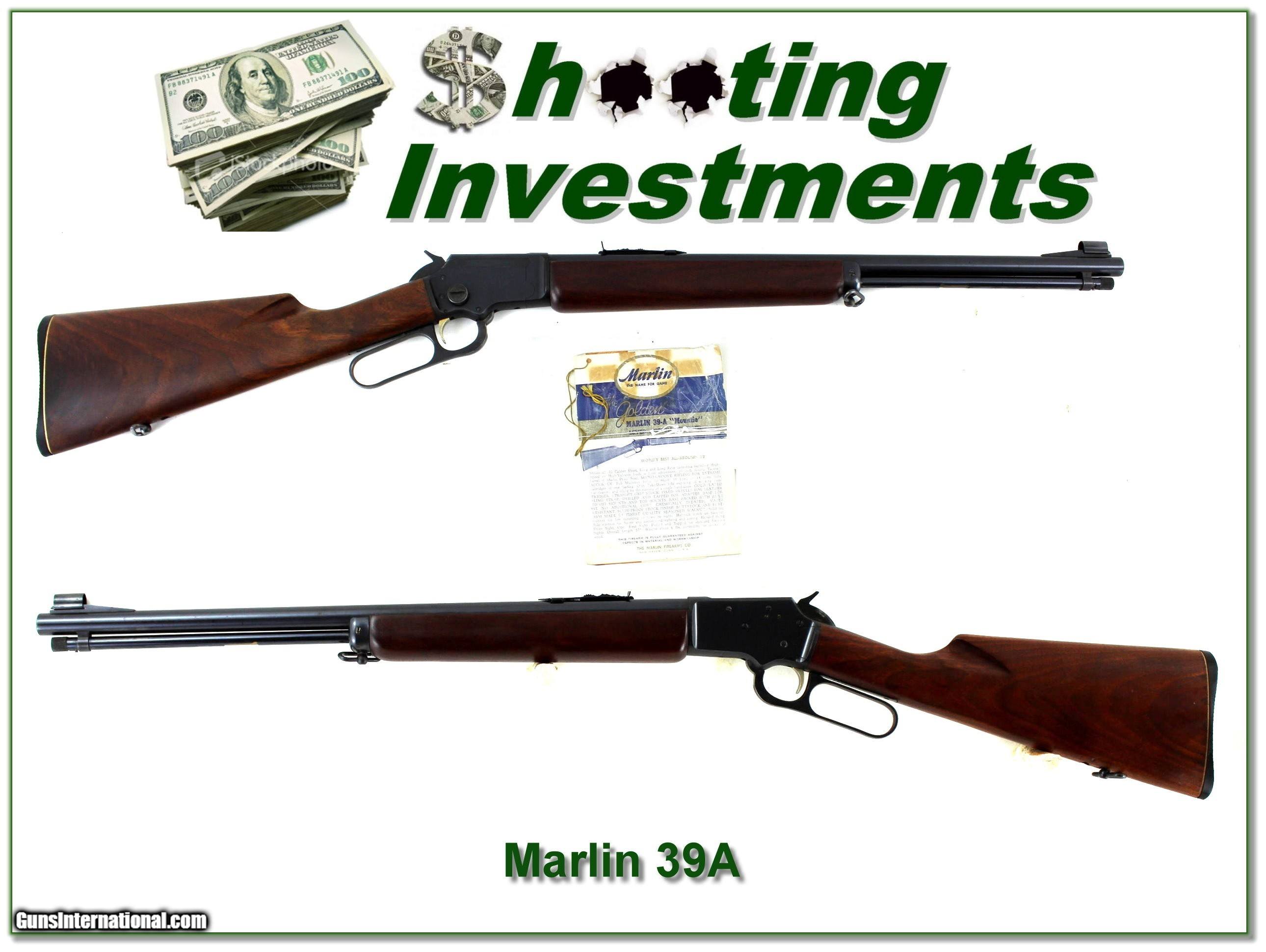 Marlin 39A 1958 made Mountie Exc Cond with hangtag and manual!