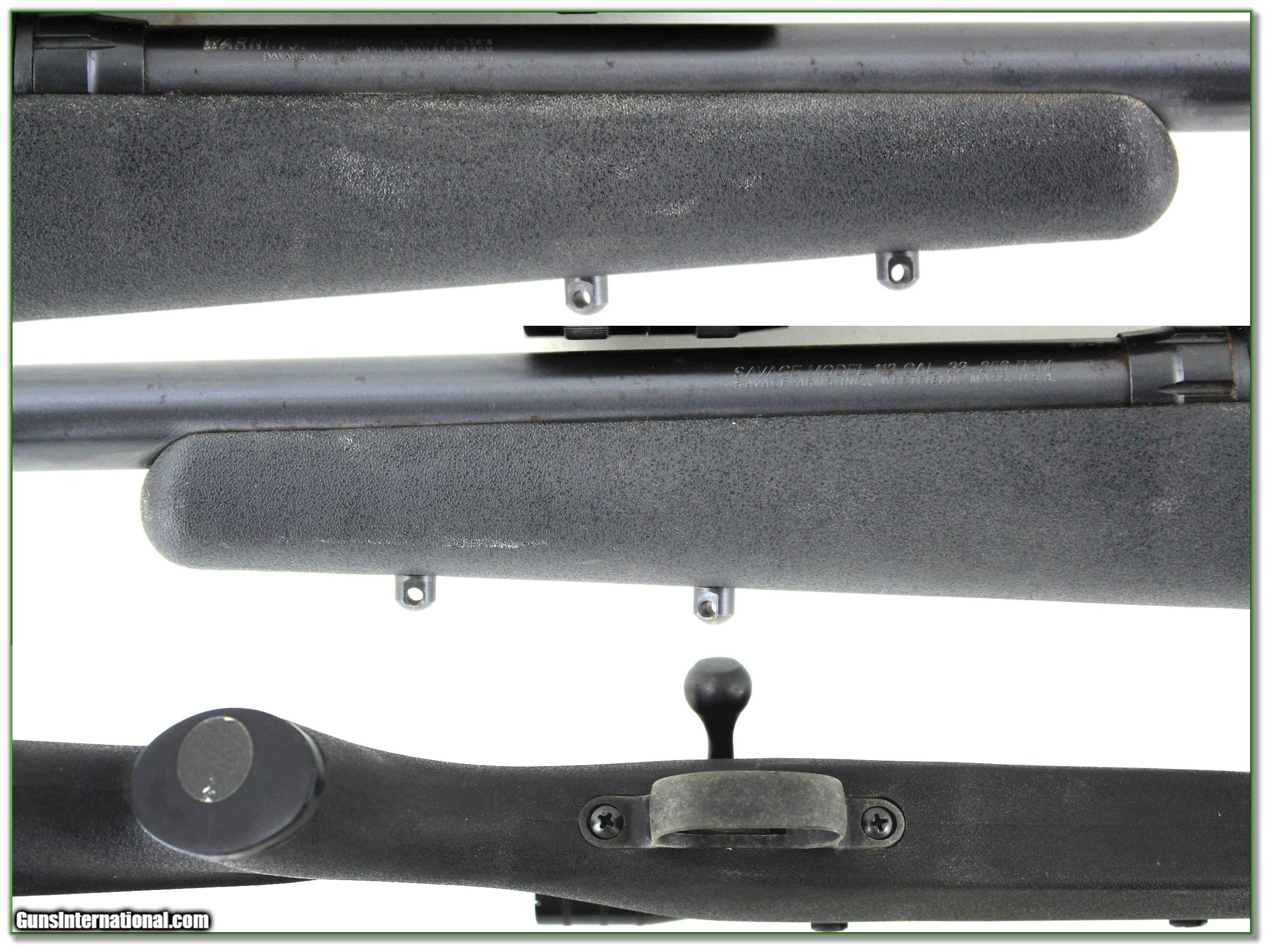 Savage 112 Varmint 22-250 single shot with vintage 16 X Redfield target ...