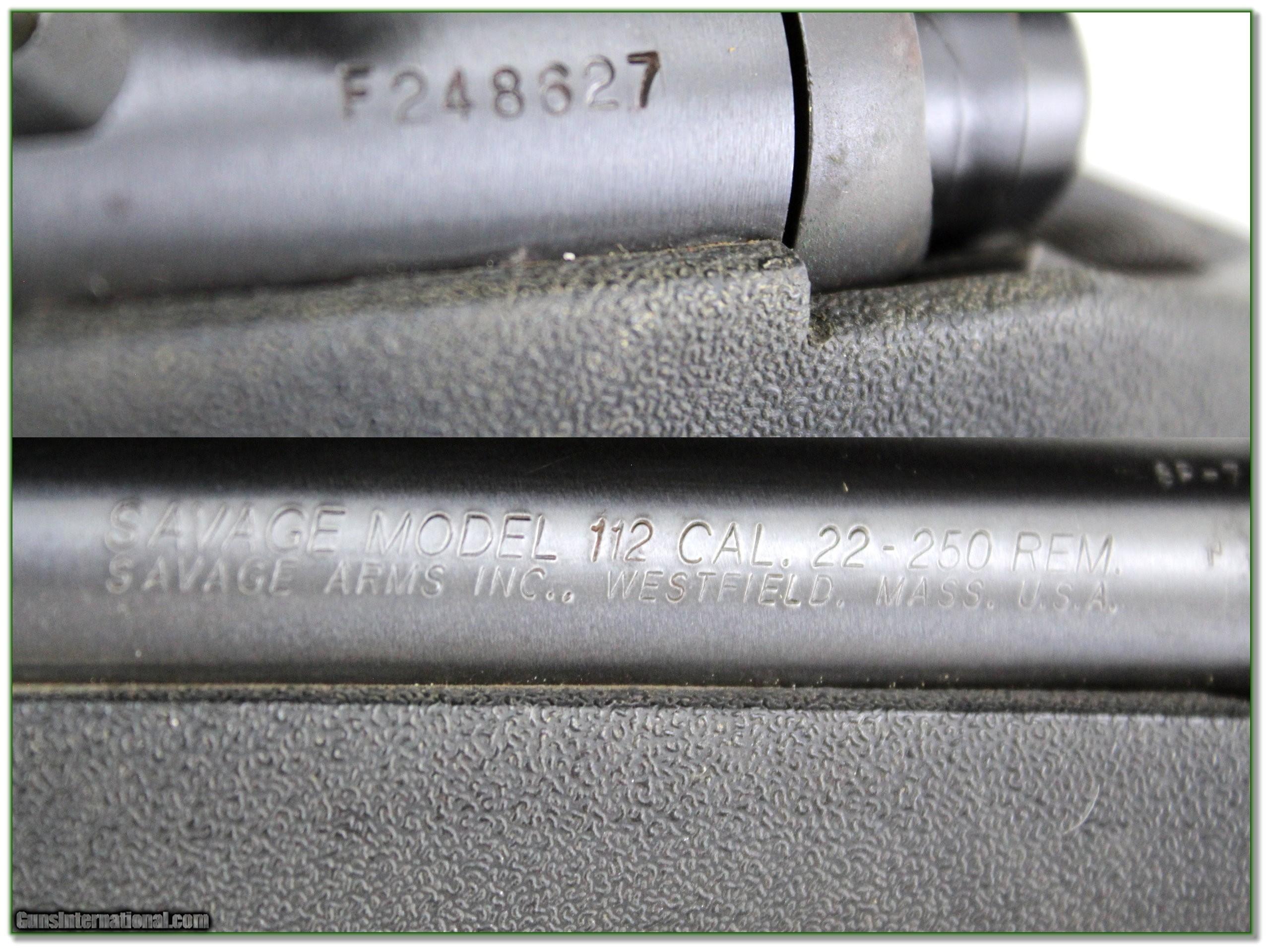 Savage 112 Varmint 22-250 single shot with vintage 16 X Redfield target ...