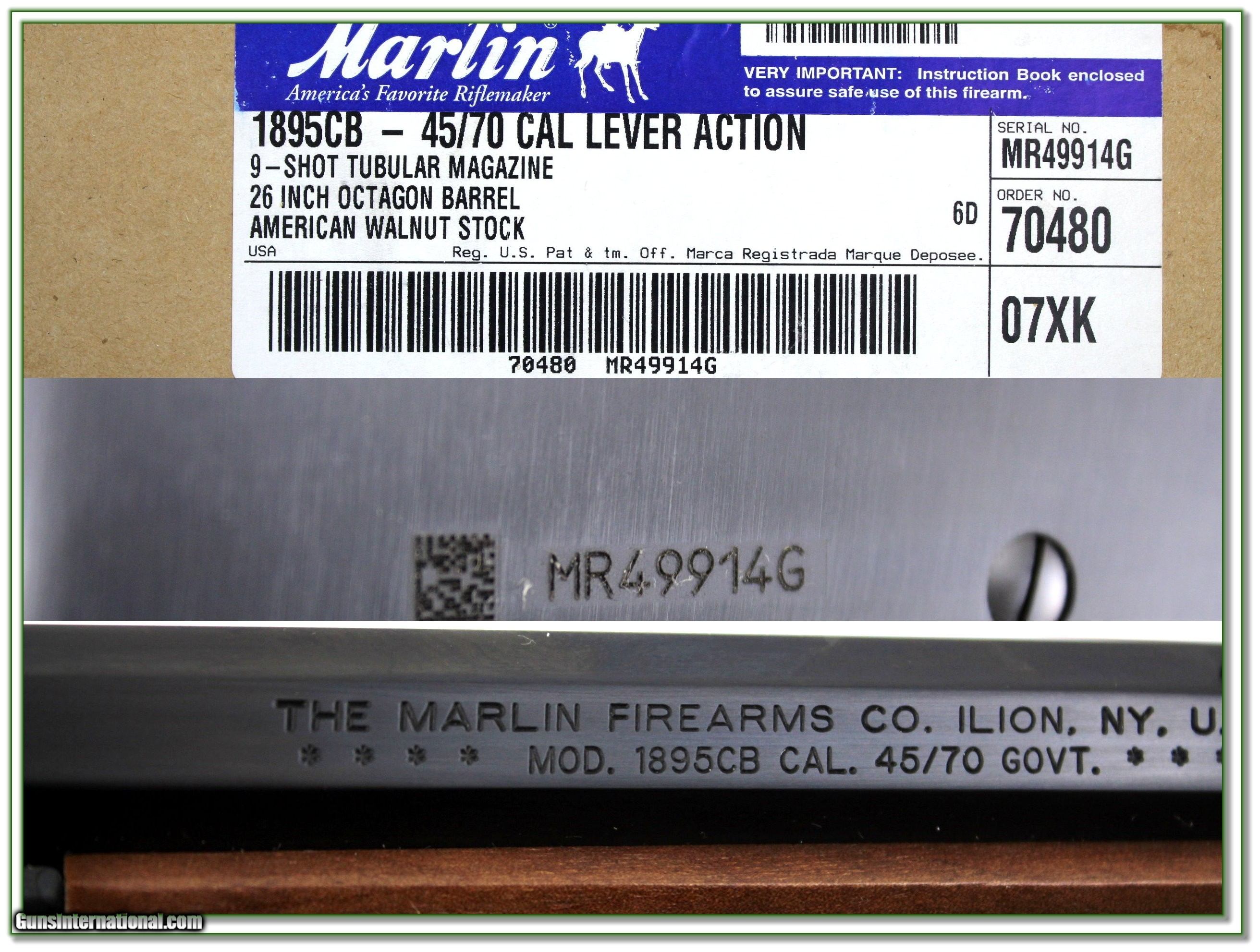 Marlin 1895 CB Cowboy 22in Octagonal barrel like new in box!