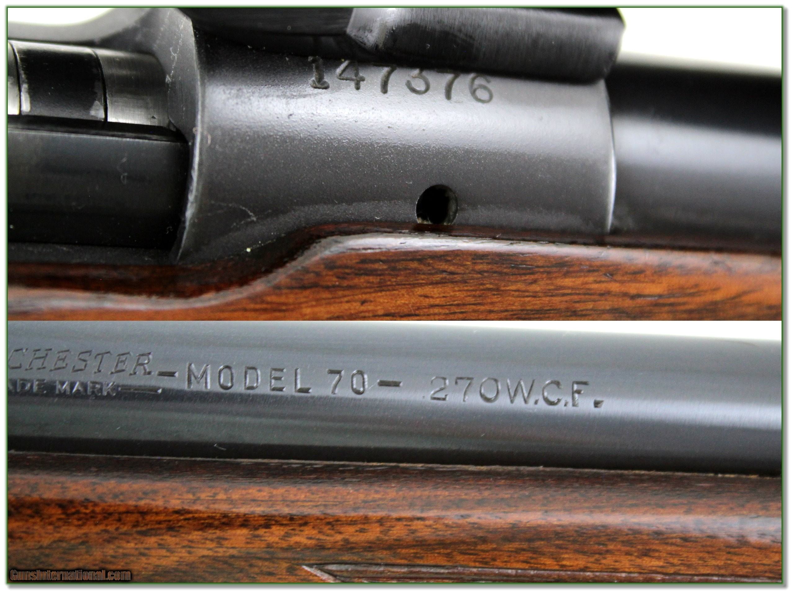 Winchester 1950 pre-64 Model 70 Supergrade in 270 WCF all original