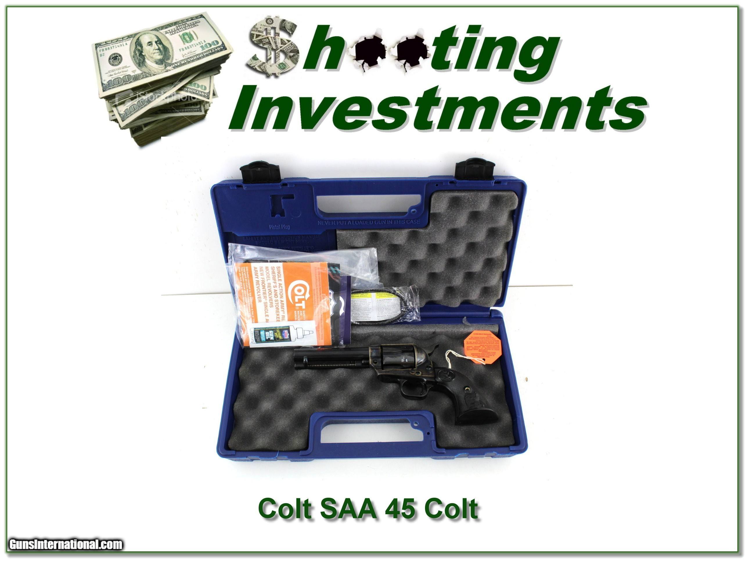 Colt SAA 45 LC Case Colored 4.74in unfired in box!