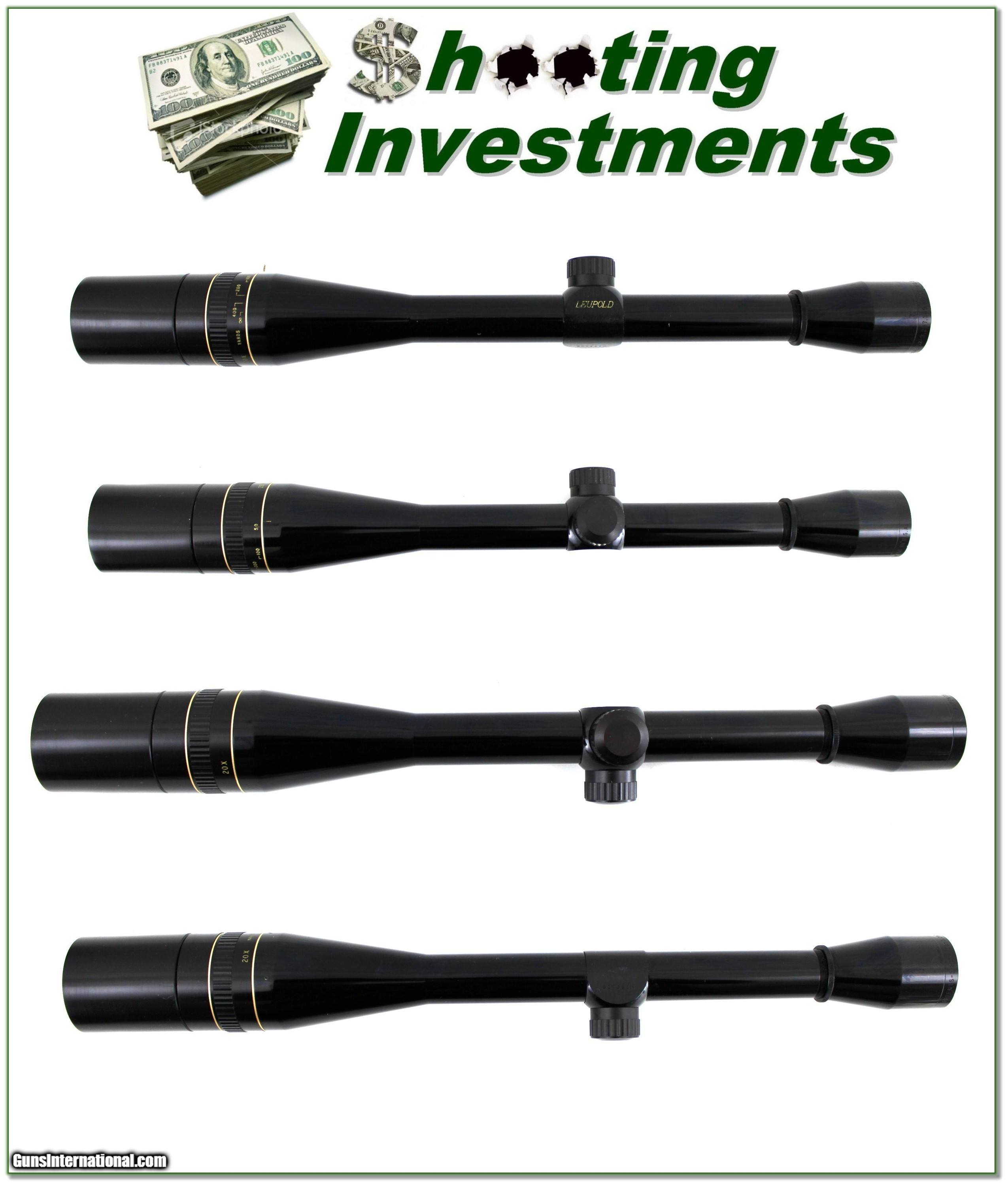 Vintage Leupold 20X Gloss Varmint rifle scope w/ AO Sunshiled