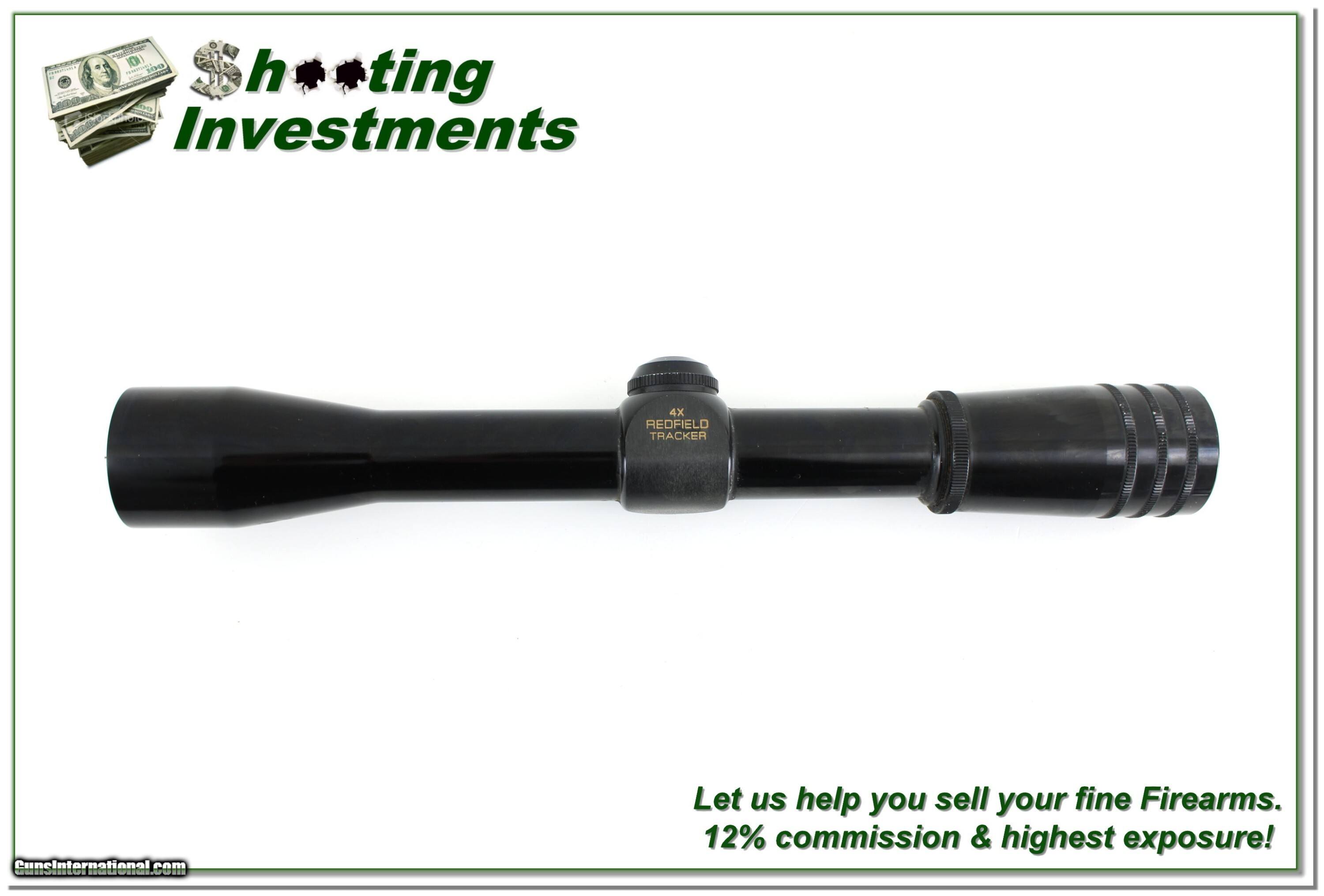 Vintage Redfield 4x Tracker Gloss Rifle Scope Duplex