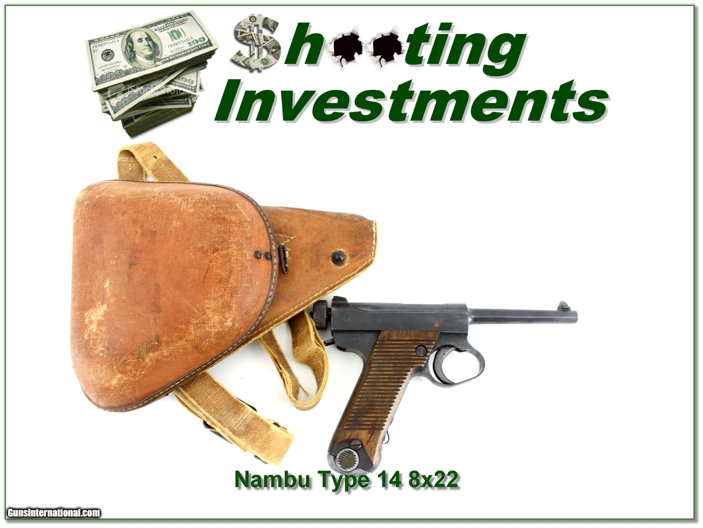 Nambu Type 14 8x22 1944 Nagoya Arsenal w Holster for sale