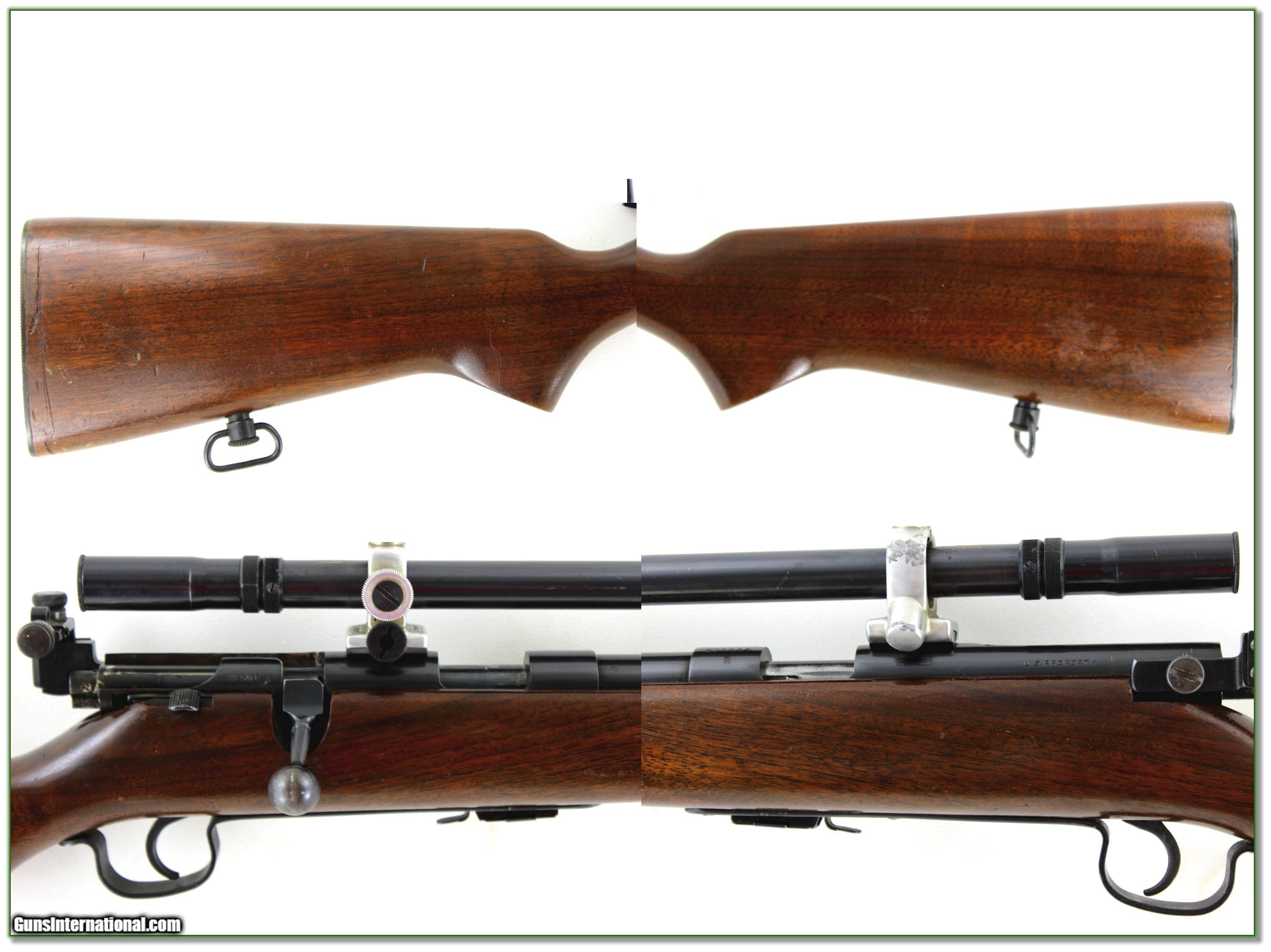 Vintage Stevens 416 Bolt Action Target 22 LR with 10X Unertl scope for sale