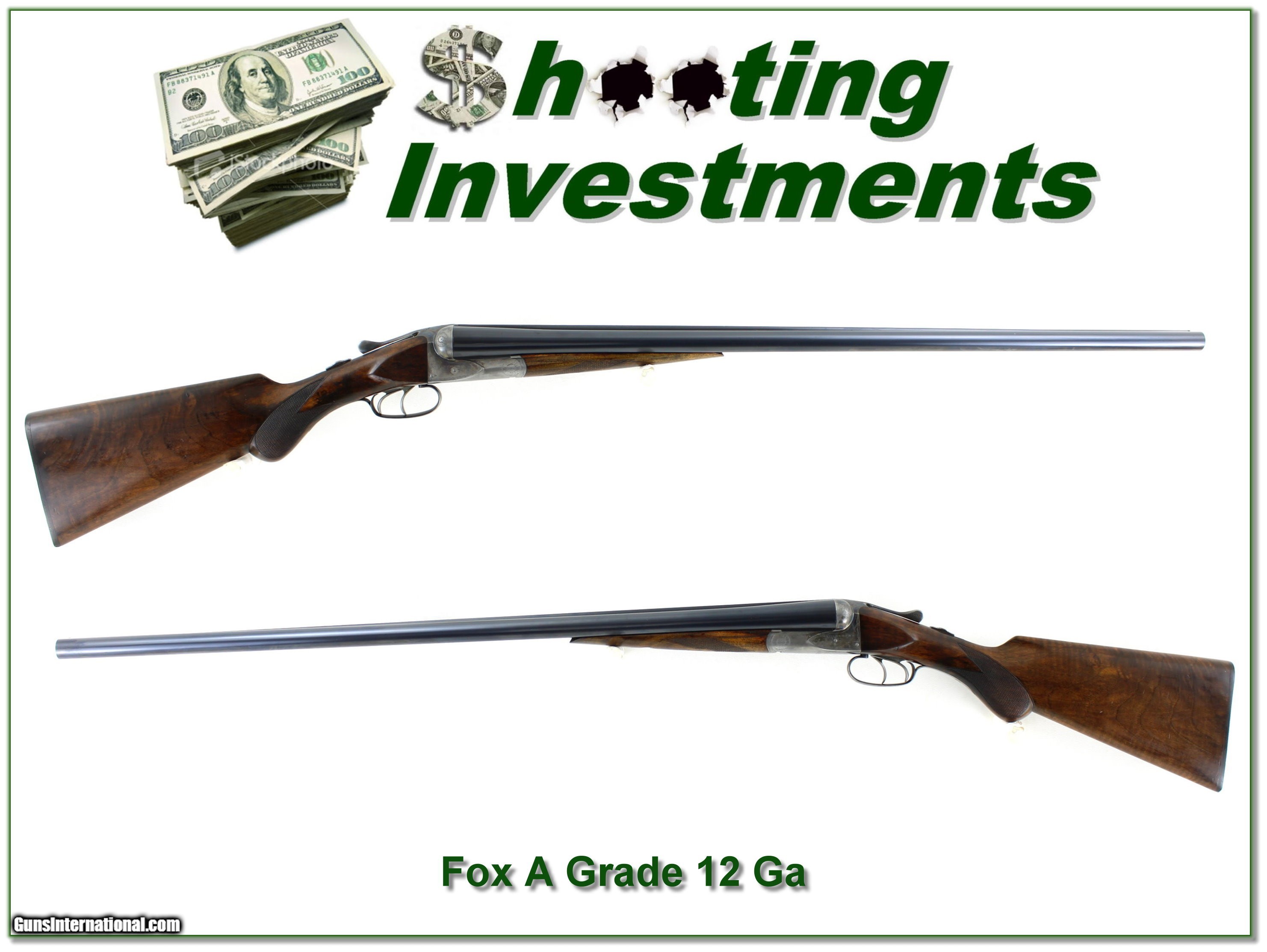 A.H. Fox A Grade SXS 12 Ga 30” Full/Mod Shotgun for sale