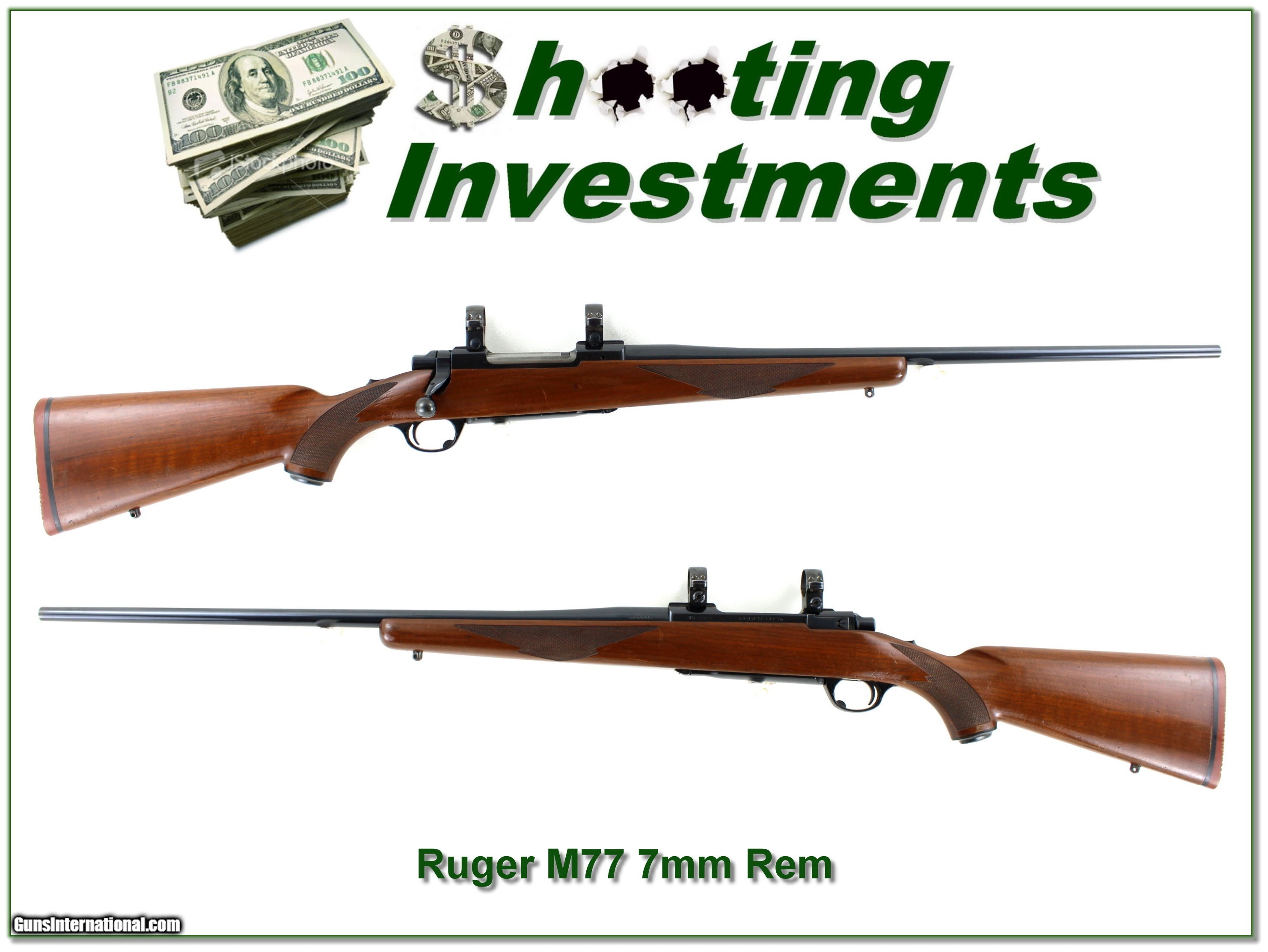 Ruger M77 7mm Rem Mag Red Pad 1980 24” Rifle for sale
