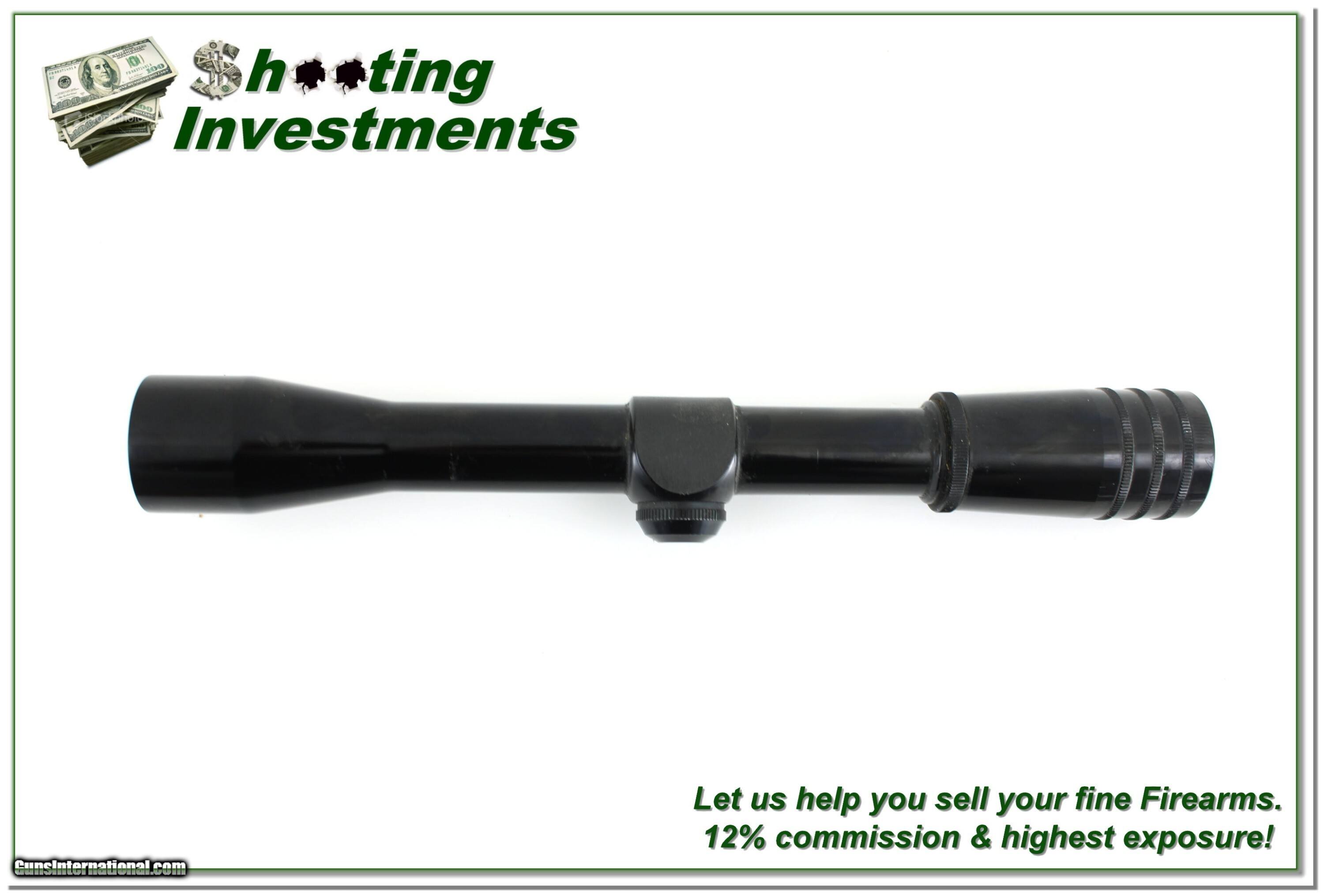 Vintage Redfield 4x Tracker Gloss Rifle Scope Duplex