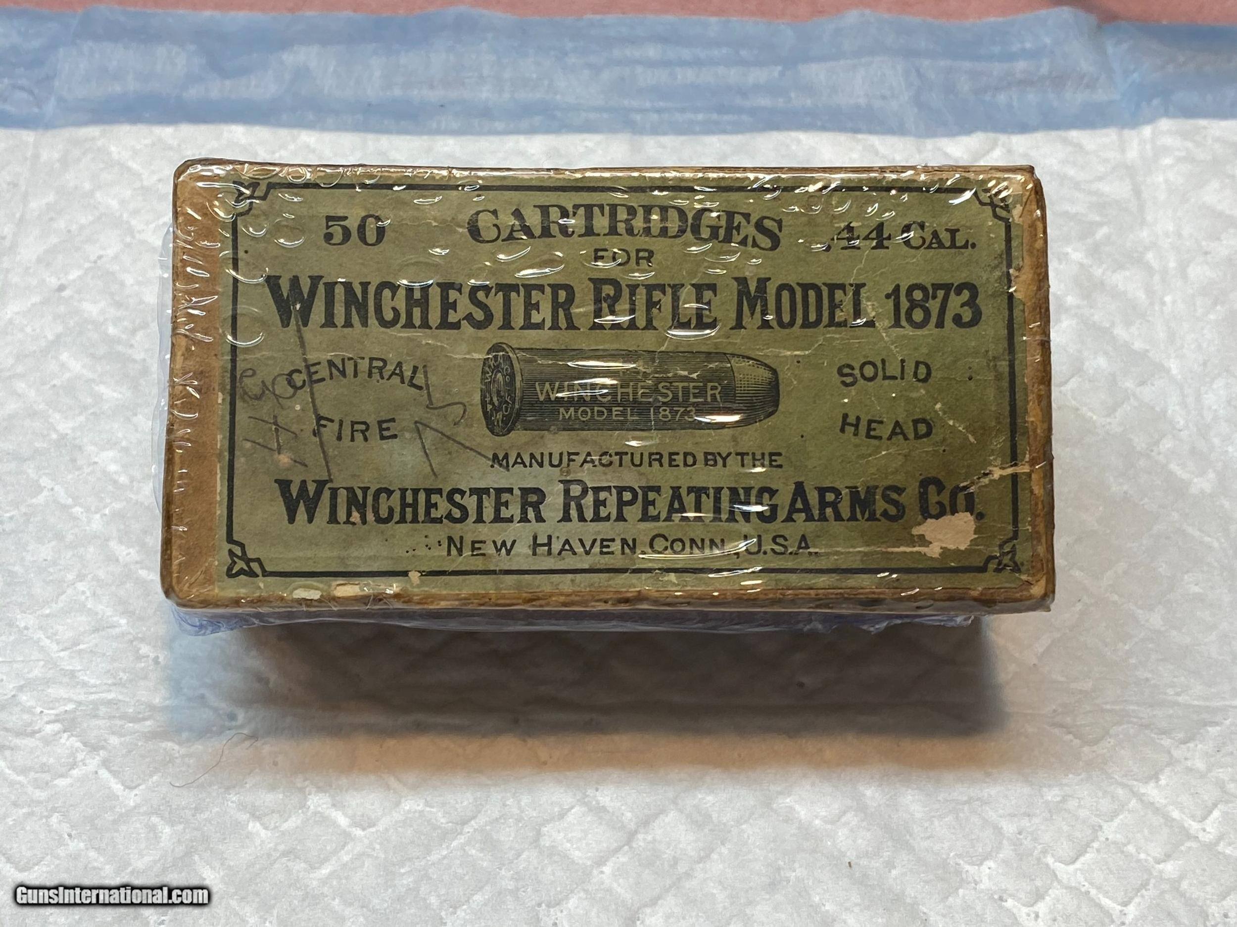 Vintage Box of Winchester .44 Cal Ammo