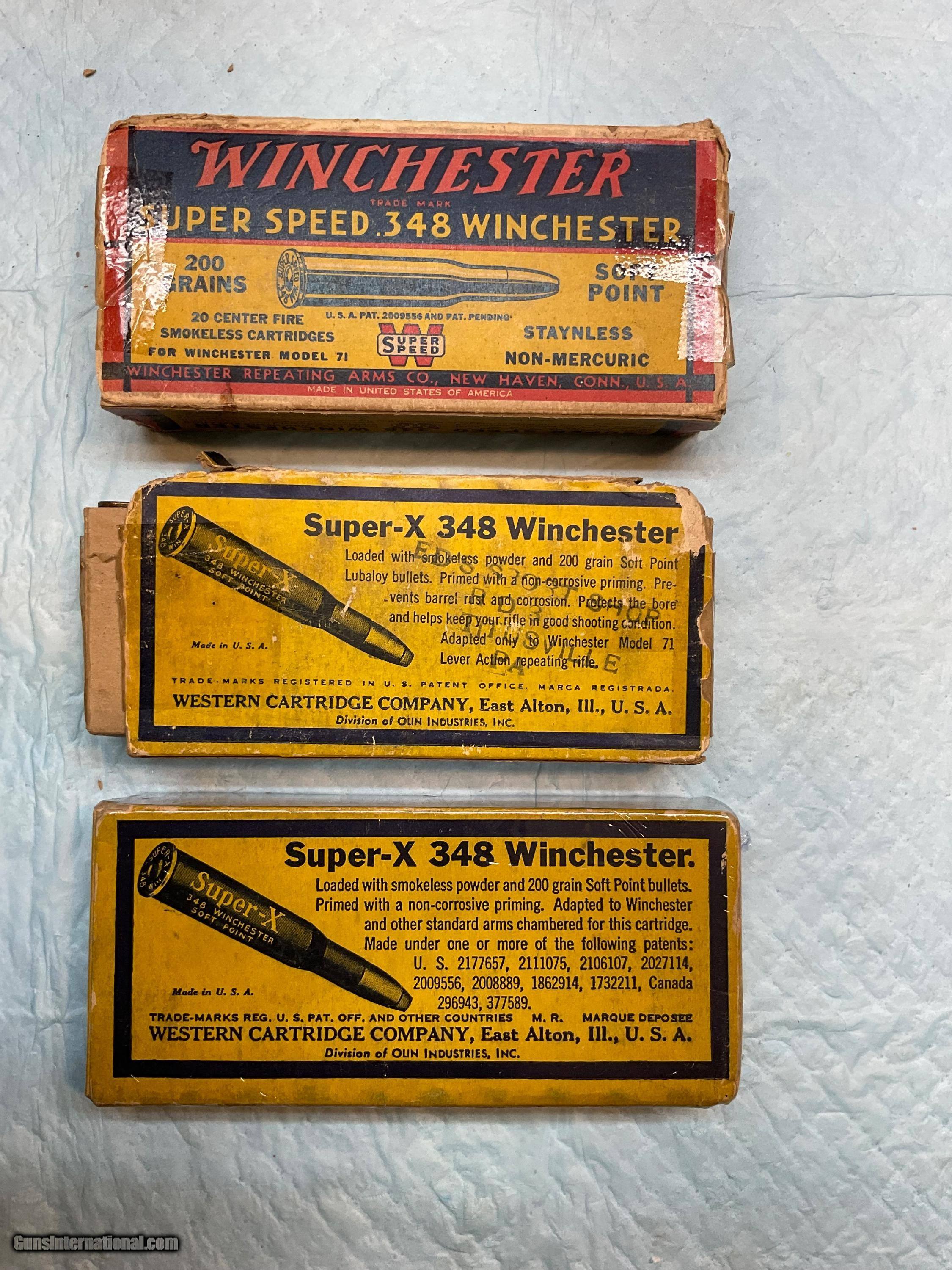 Winchester/Western Vintage .348 Winchester Ammunition