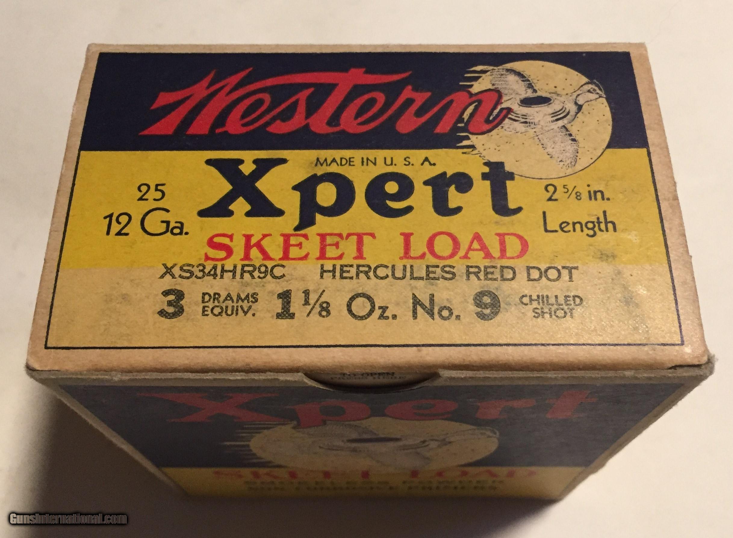 Western/Winchester 12 Gauge Skeet Box - Full (25) Correct Shotshells