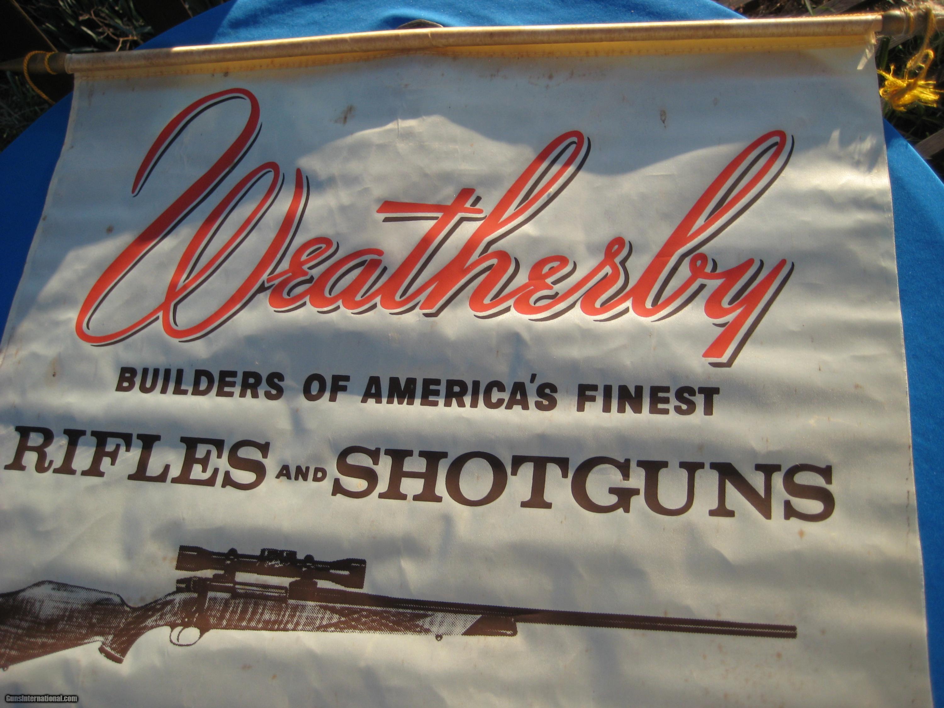 Weatherby Dealer Store Banner Vintage