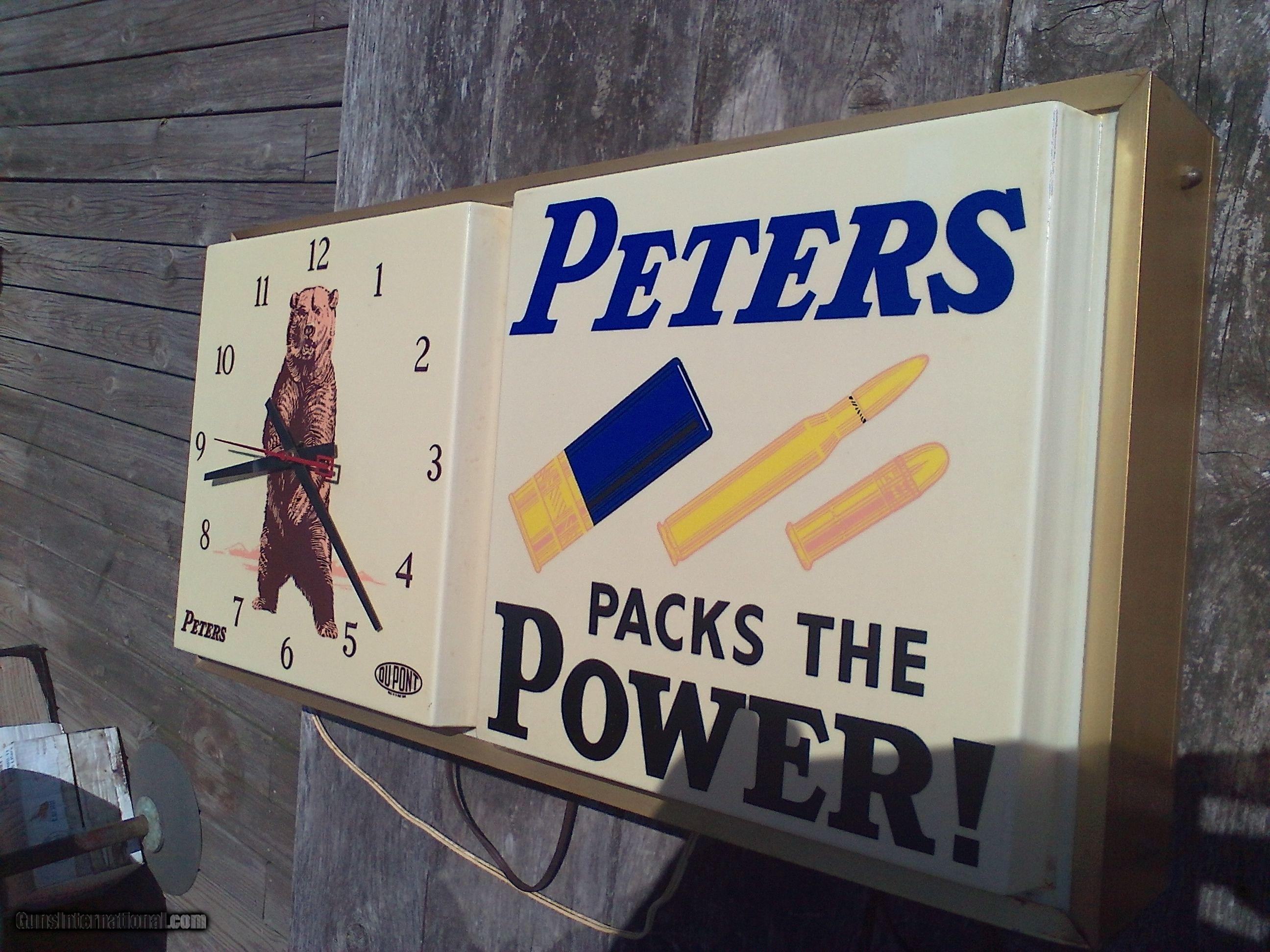 Peters Dealer Store Bear Clock